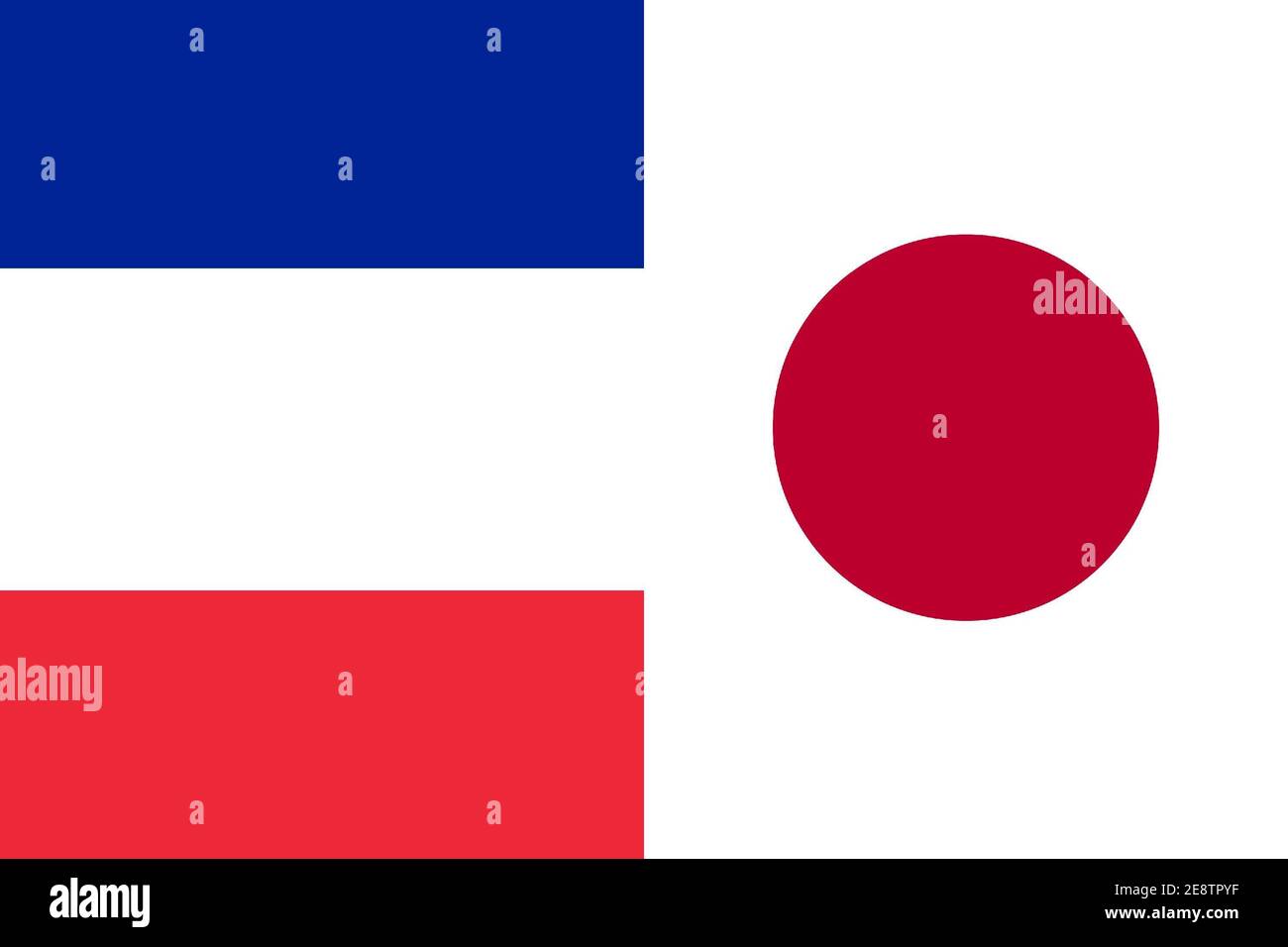 Illustration of the Flags of France and Japan next to each other Stock ...