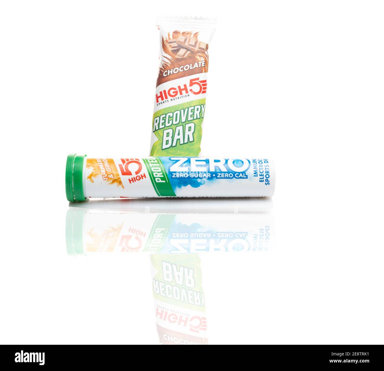 Kyiv, Ukraine - Nov 3, 2020: high5 sports food for athletes and ...