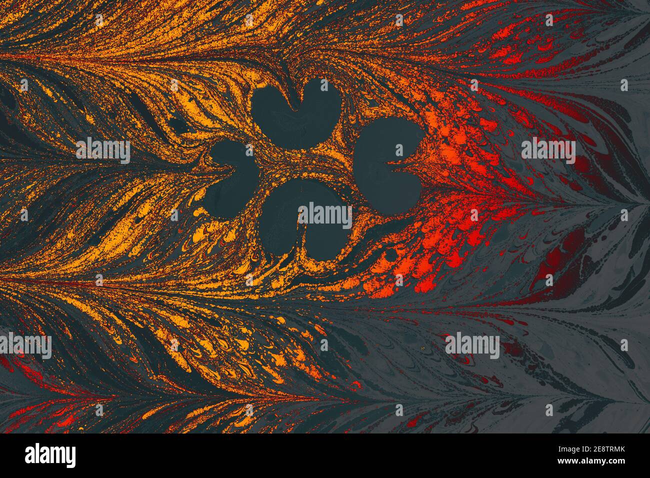 Creative ebru art background with abstract paint. Marbling texture ...