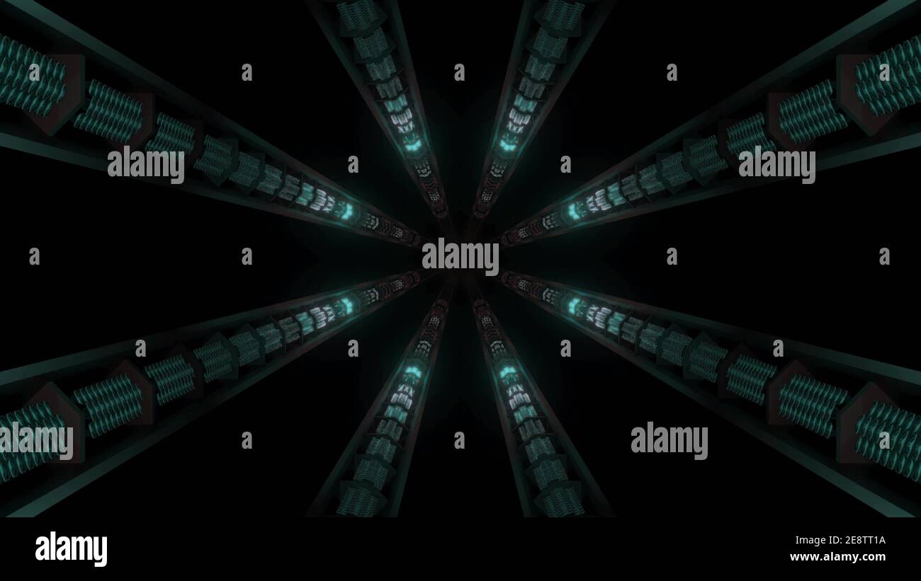 3d illustration of dark tunnel loop Stock Photo - Alamy