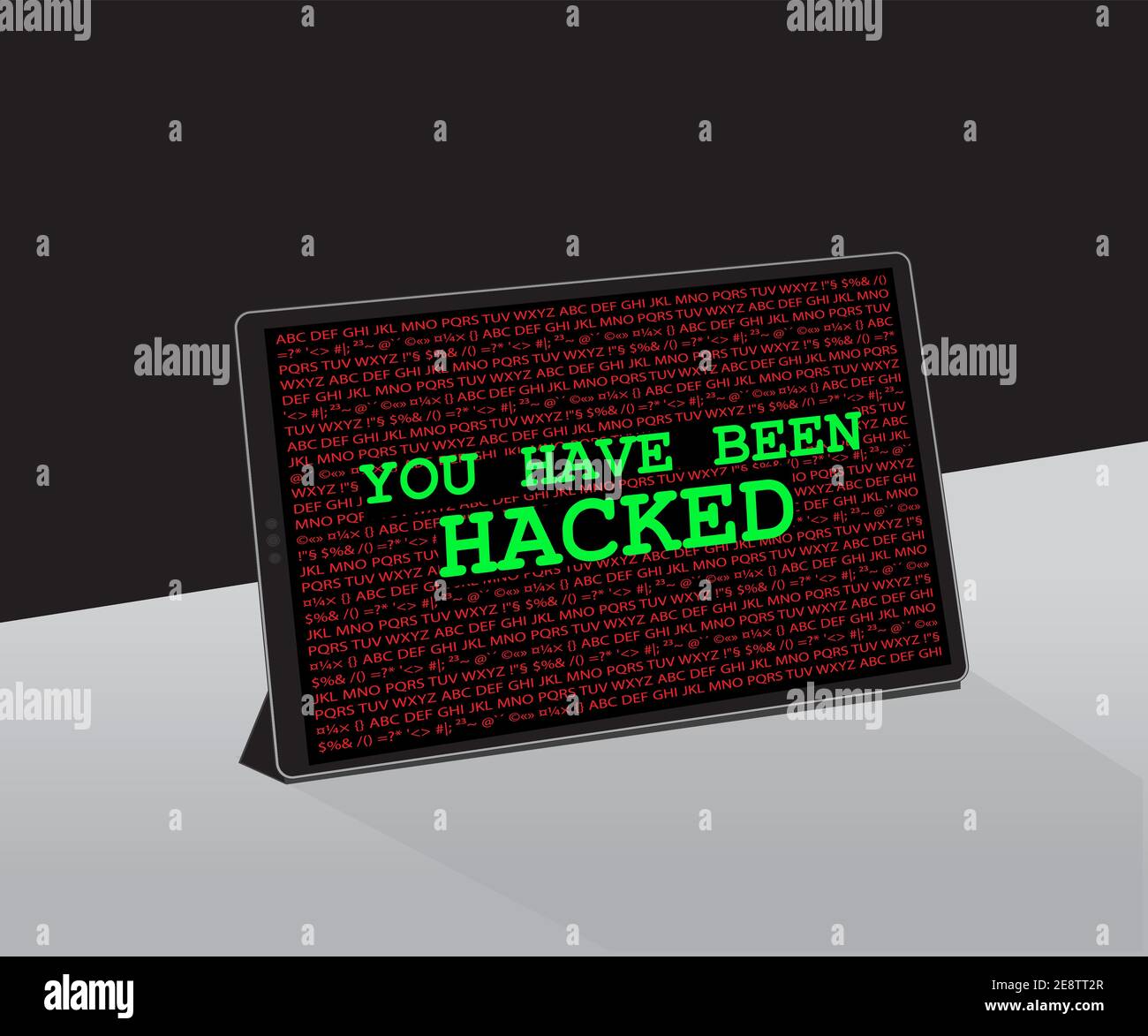 Hacked computer screen Stock Vector Images - Alamy
