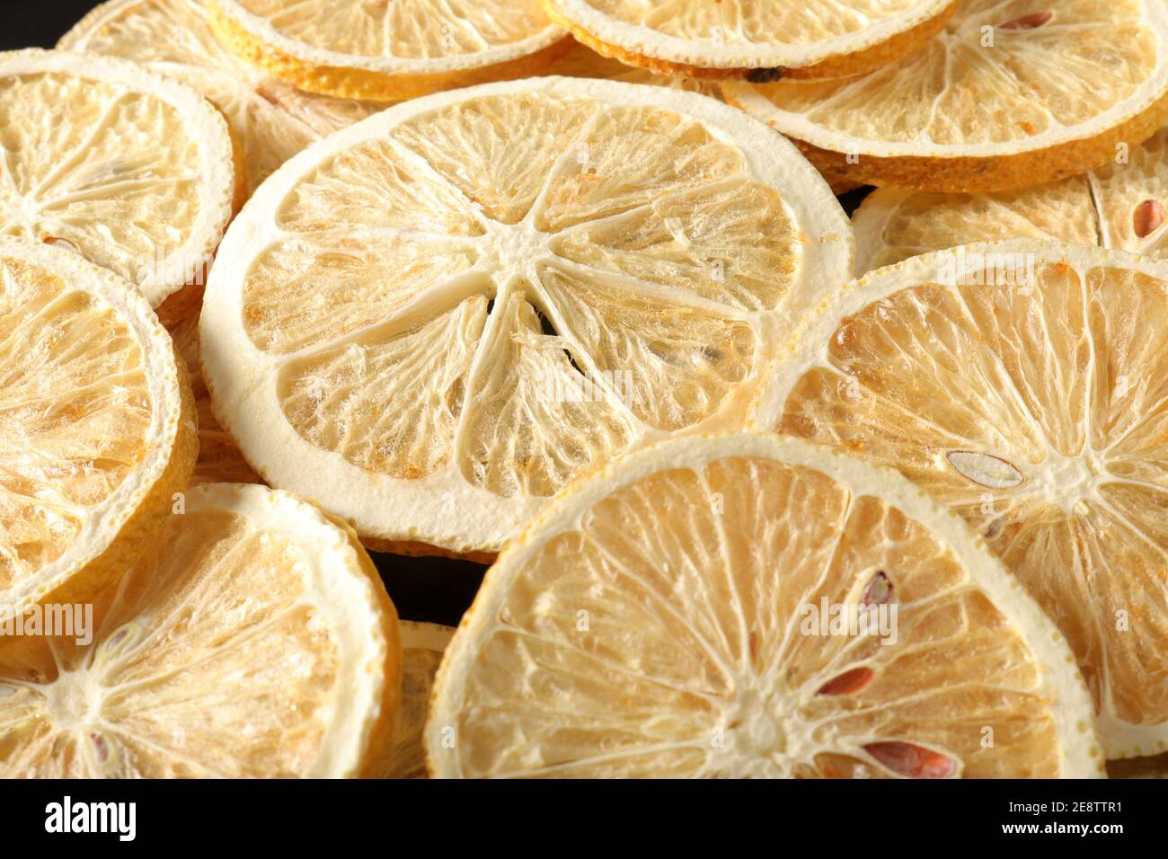 dried lemon slices close up Stock Photo - Alamy