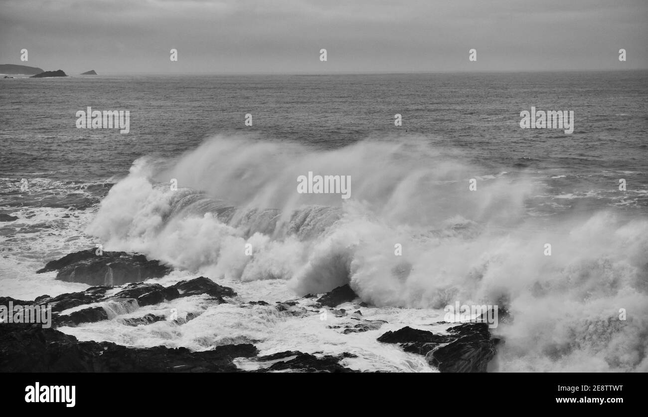 Cribbar wave, Newquay 2021 Stock Photo - Alamy