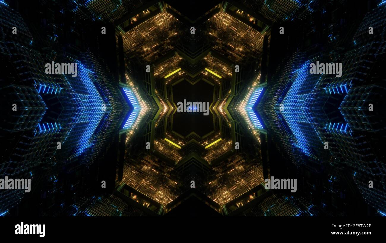 Abstract tunnel vision 3d illustration background Stock Photo - Alamy