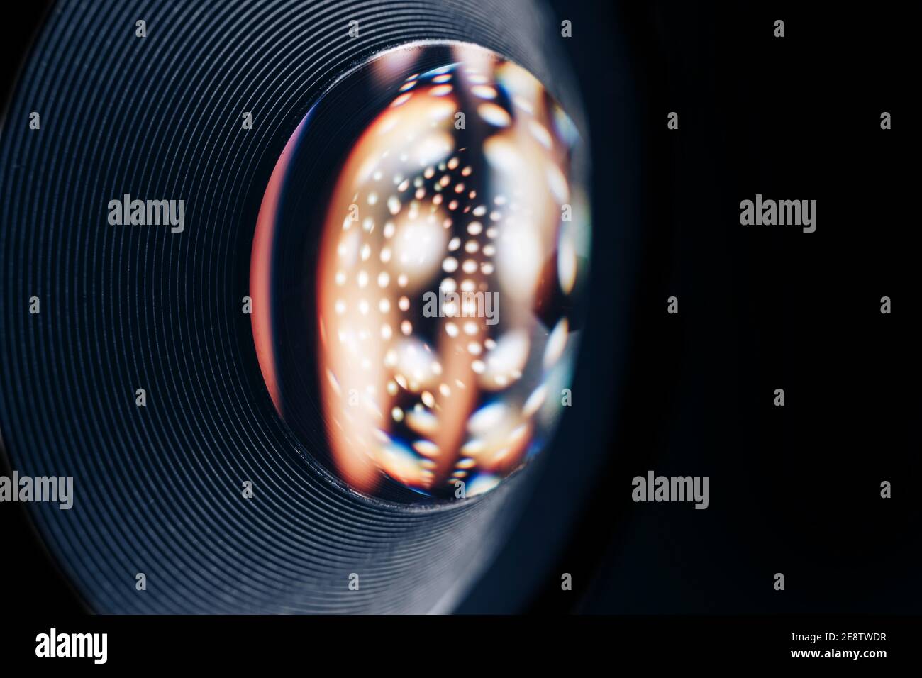 Beautiful abstract camera lens background multi colored glass ...