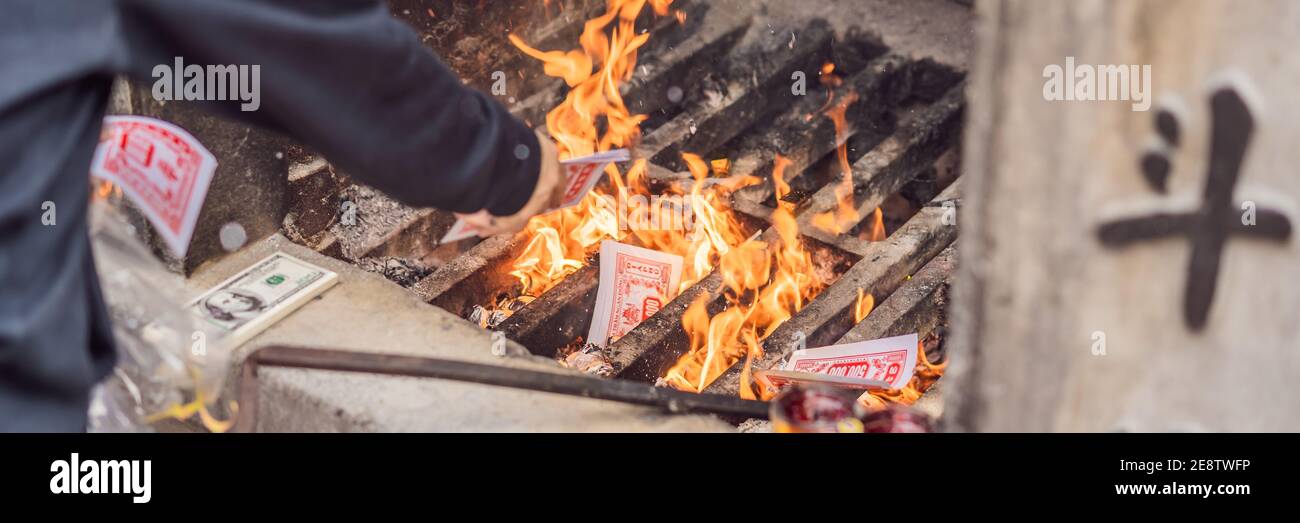Chinese Paper Money Burning