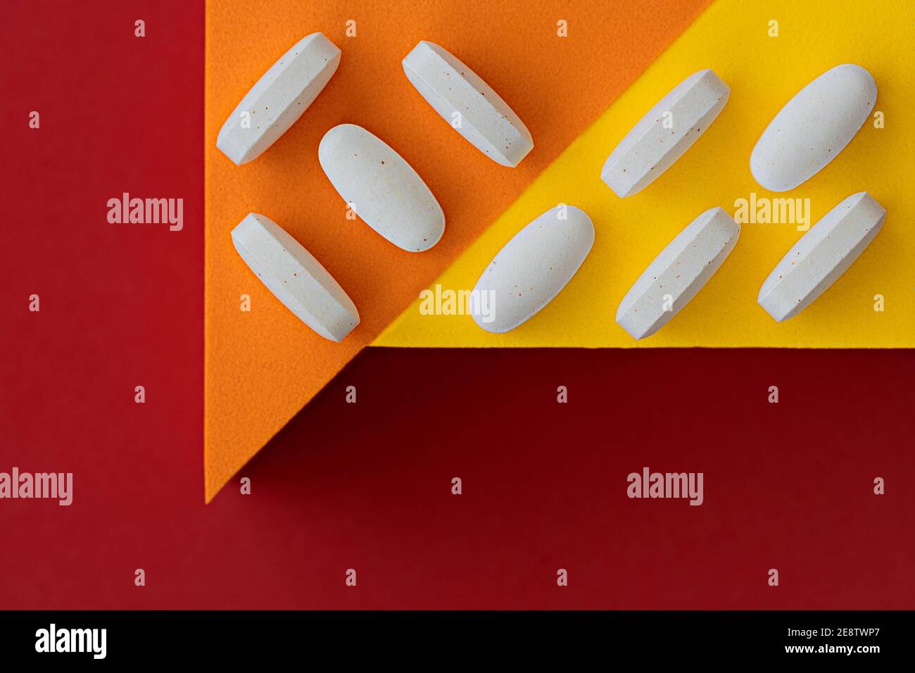 close-up of magnesium optimizer tablets. dietary concept. dietary ...