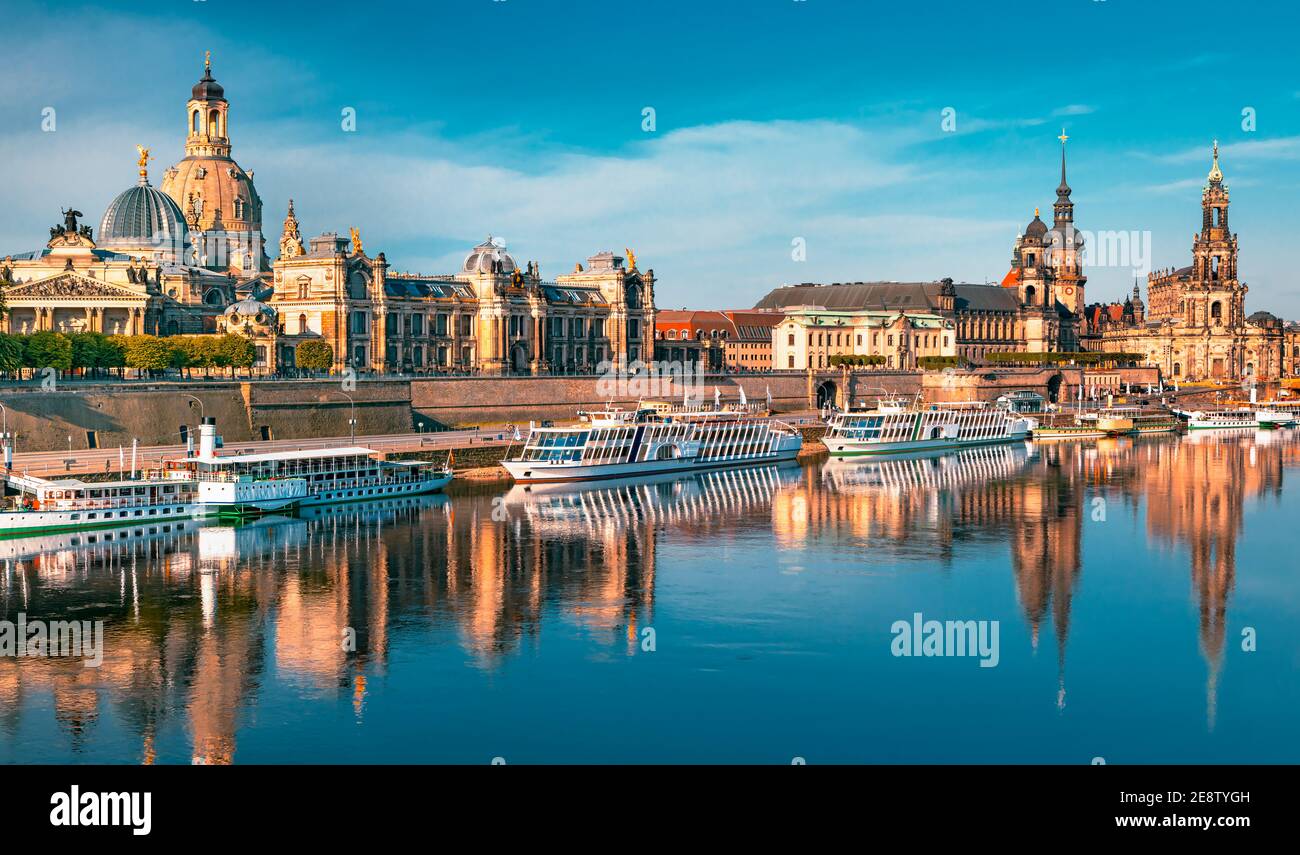 dresden, background, water, travel, city, building, architecture ...