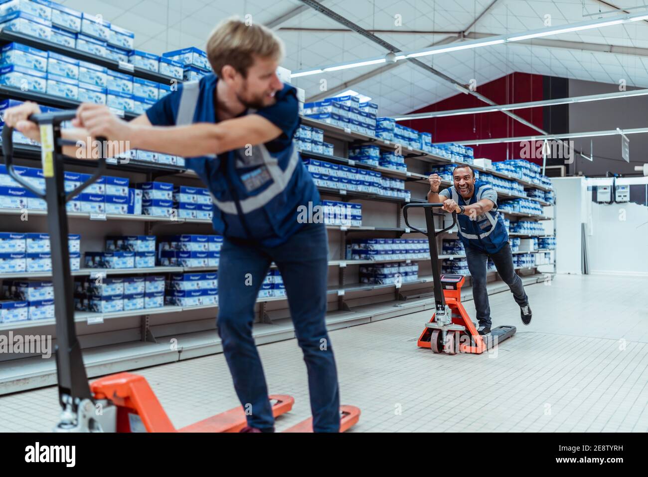 Employees having fun at work Stock Photo - Alamy