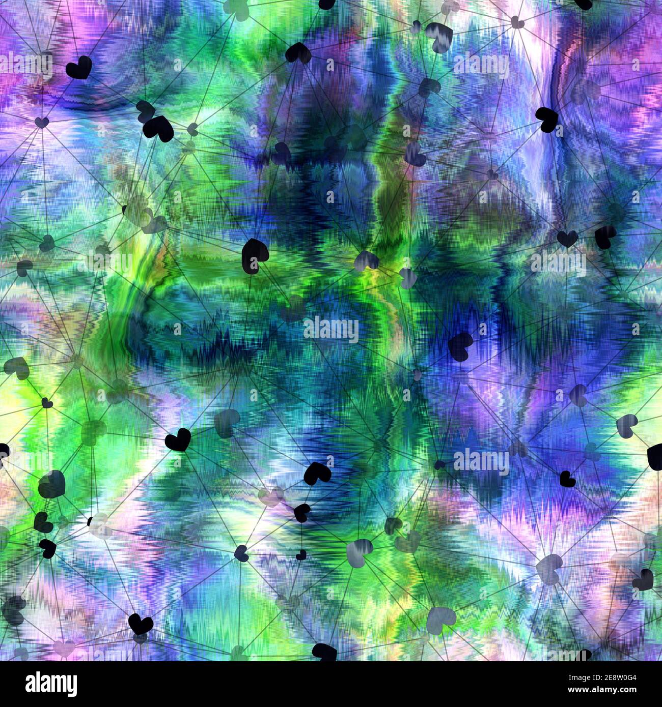 Seamless abstract color blobs with geo overlay Stock Photo - Alamy