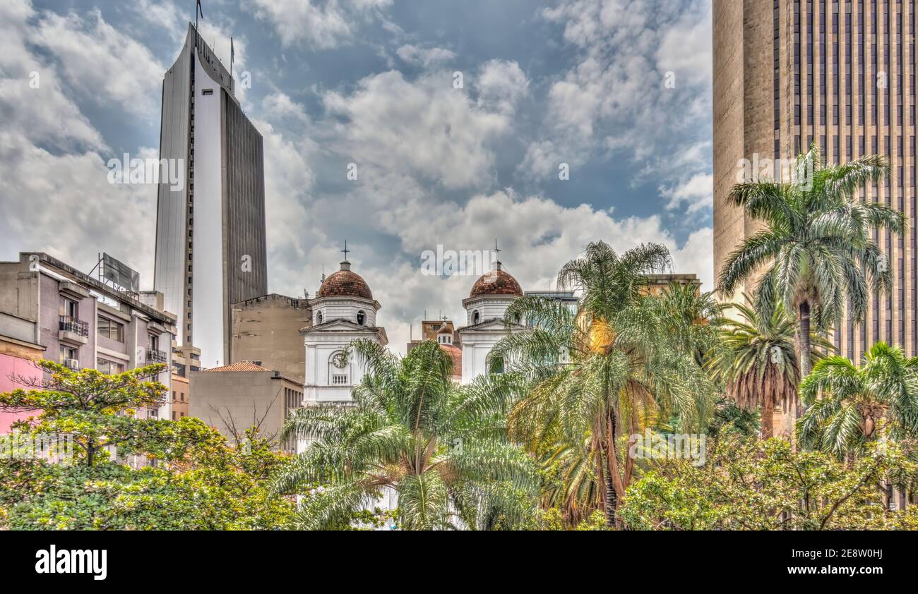 Medellin city center, HDR Image Stock Photo - Alamy