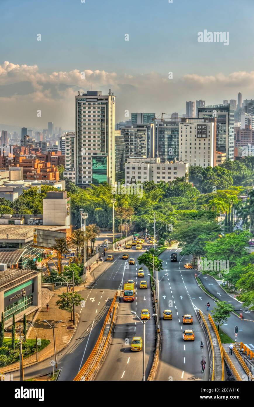 Medellin cityscape, HDR Image Stock Photo - Alamy