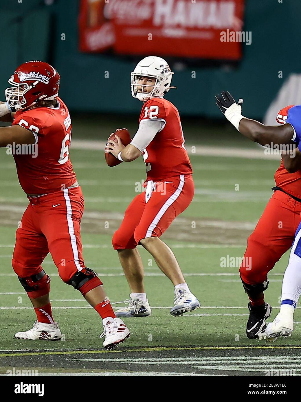 January 31, 2021 - Tulsa Goldem Hurricane quarterback Zach Smith #12 ...