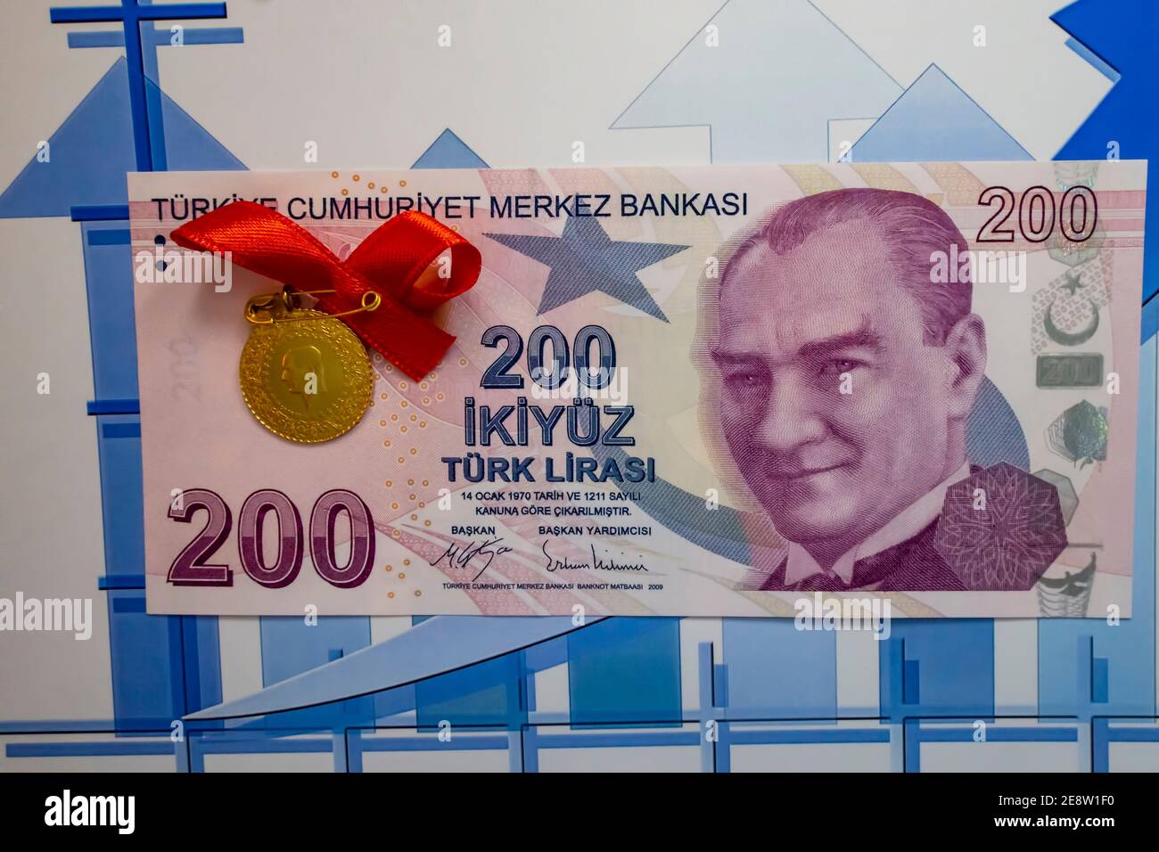 Two hundred banknote lira hi-res stock photography and images - Alamy