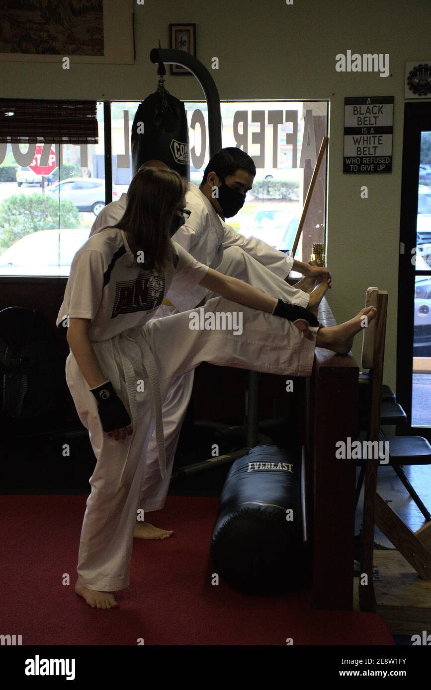 This action photo is of my son and his classmates in a Karate class ...