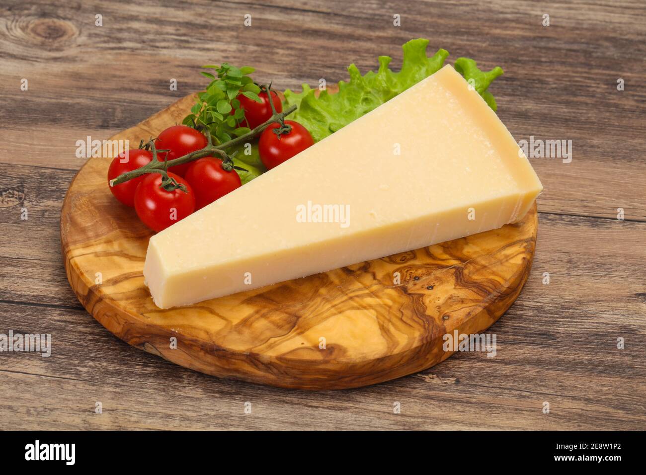 Italian traditional parmesan cheese triangle served salad Stock Photo ...