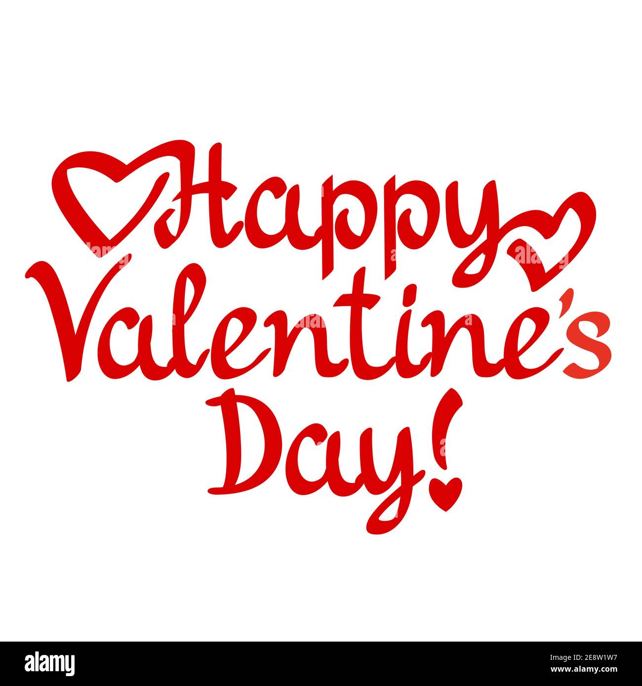 Happy Valentine's Day Hand Drawing Letter Design Stock Vector Image ...