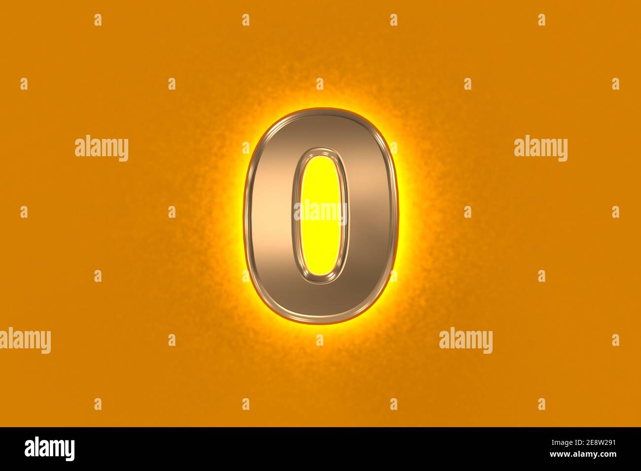 Copper or vintage gold metallic font with yellow noisy backlight ...