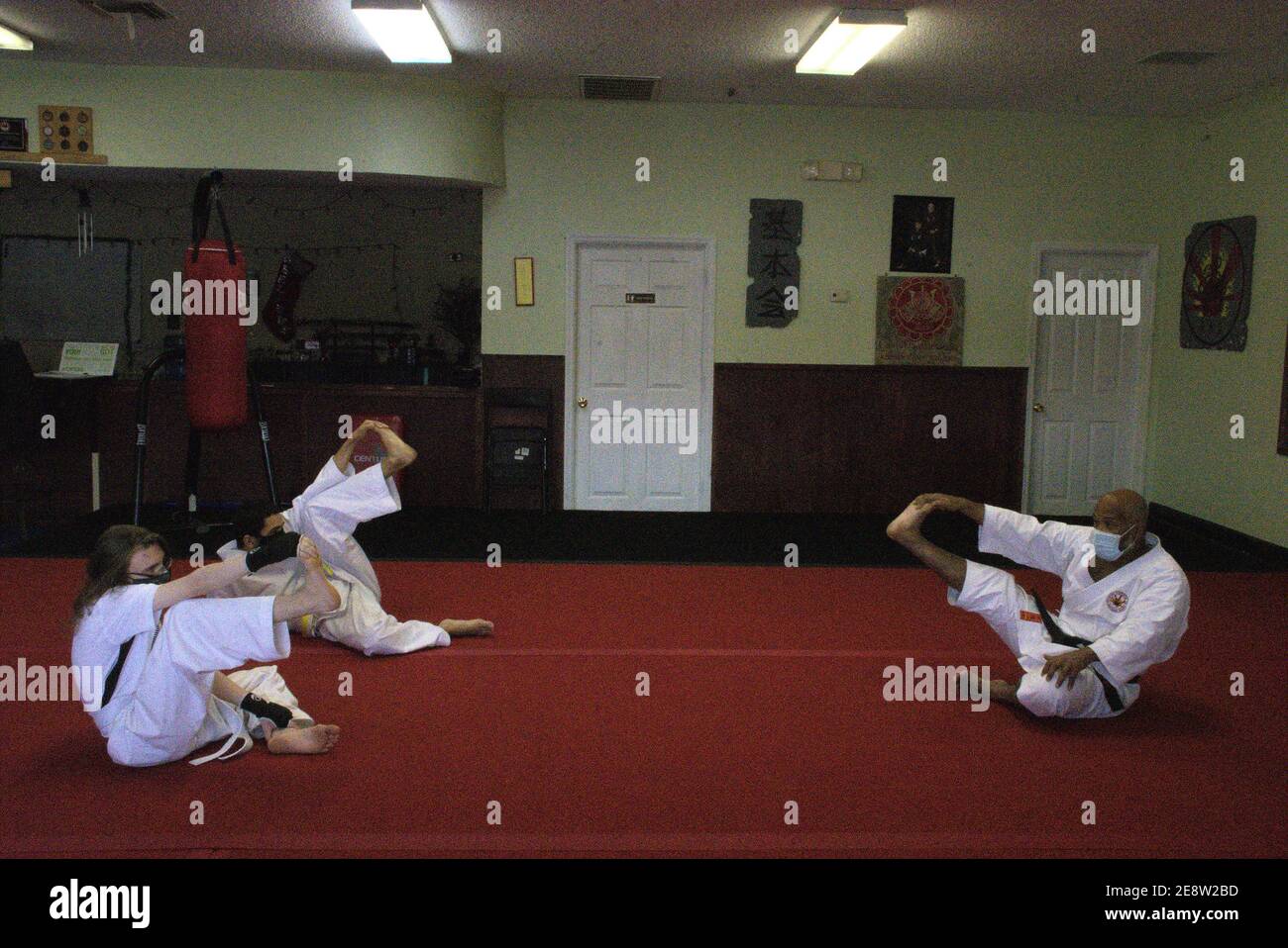 This action photo is of my son and his classmates in a Karate class ...