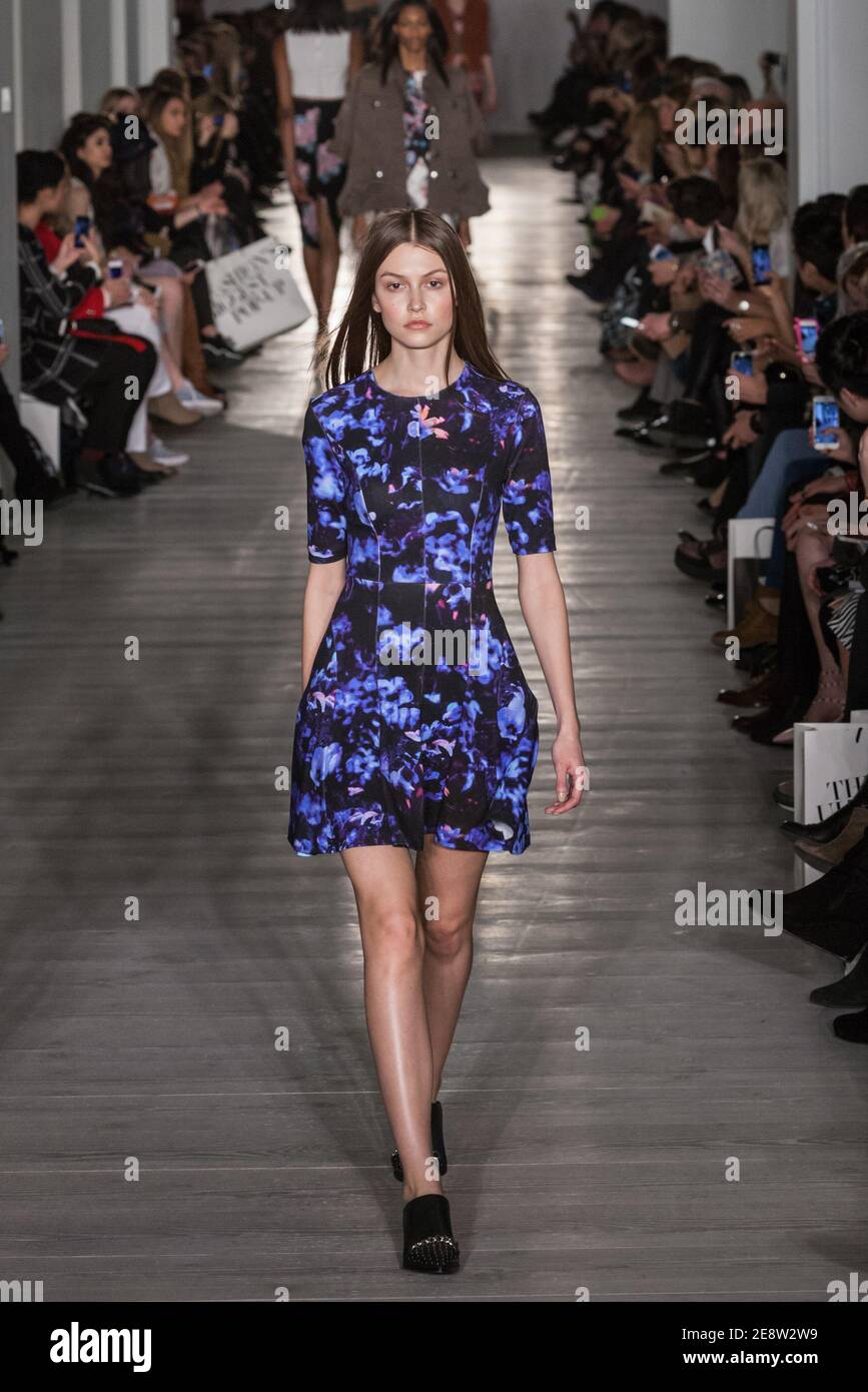 Models on the runway at London Fashion Weekend fashion show, Saatchi ...