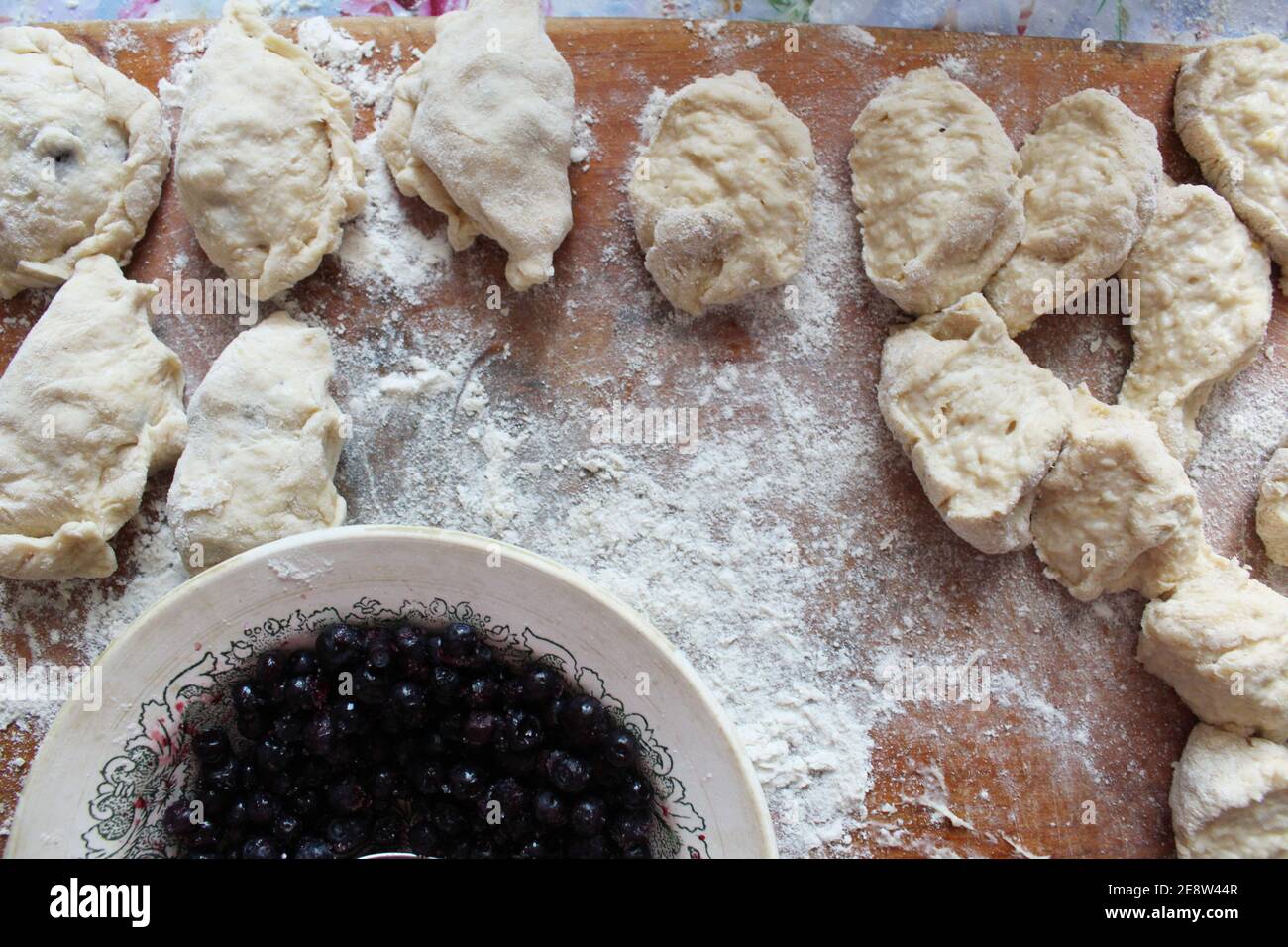 homemade dumplings are ugly with blueberry berries cooking at home food ...