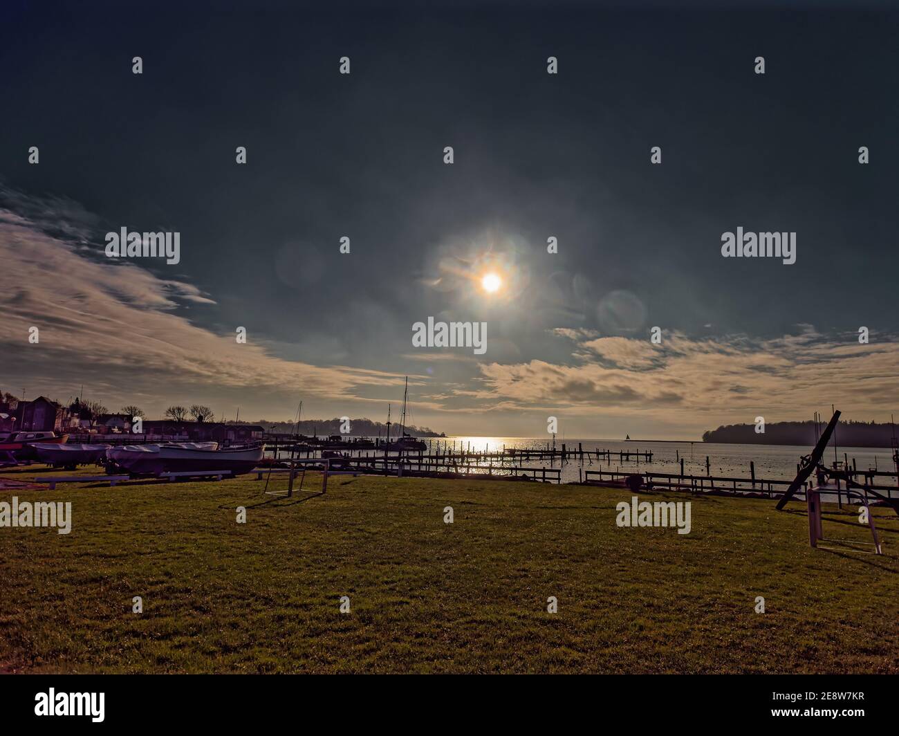 Nysted harbor marina on Lolland in rural Denmark Stock Photo - Alamy