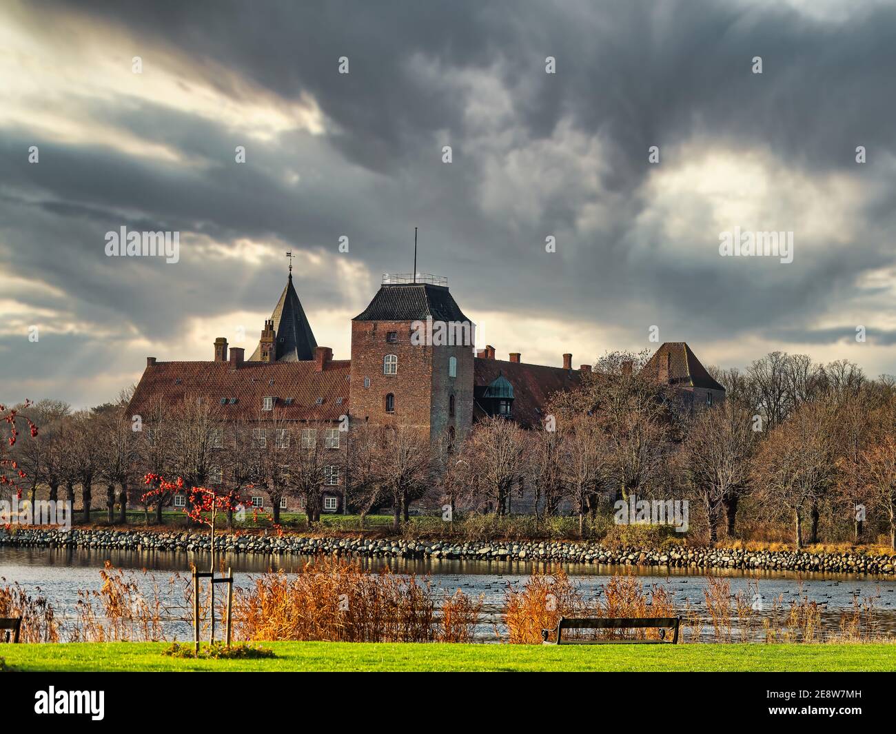 Aalholm castle in Nysted rural Denmark Stock Photo - Alamy