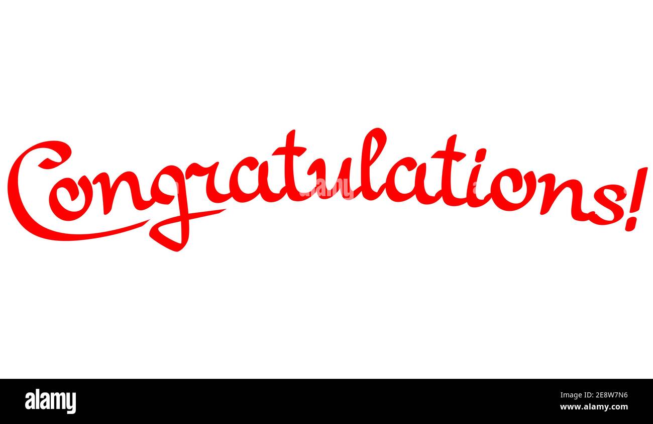 Congratulations calligraphy. Hand written text. Lettering. Calligraphic ...