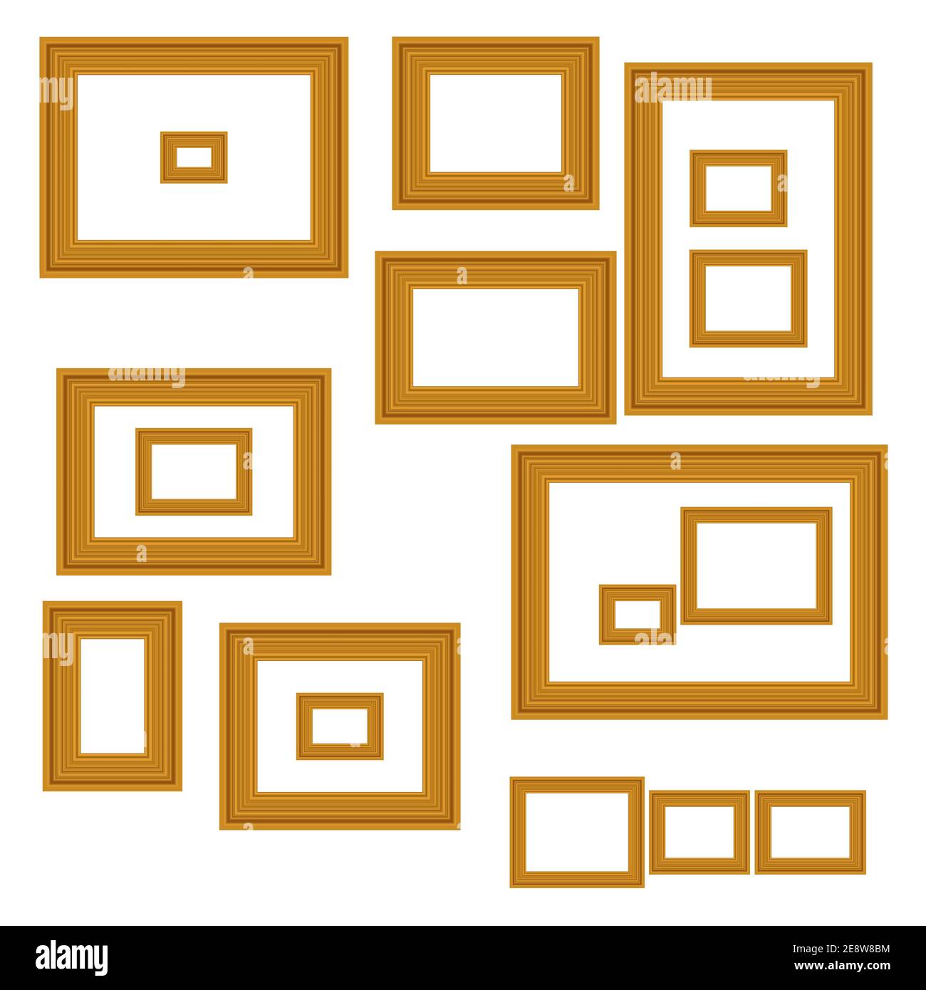 Album cover with wooden frames Stock Vector Images - Alamy