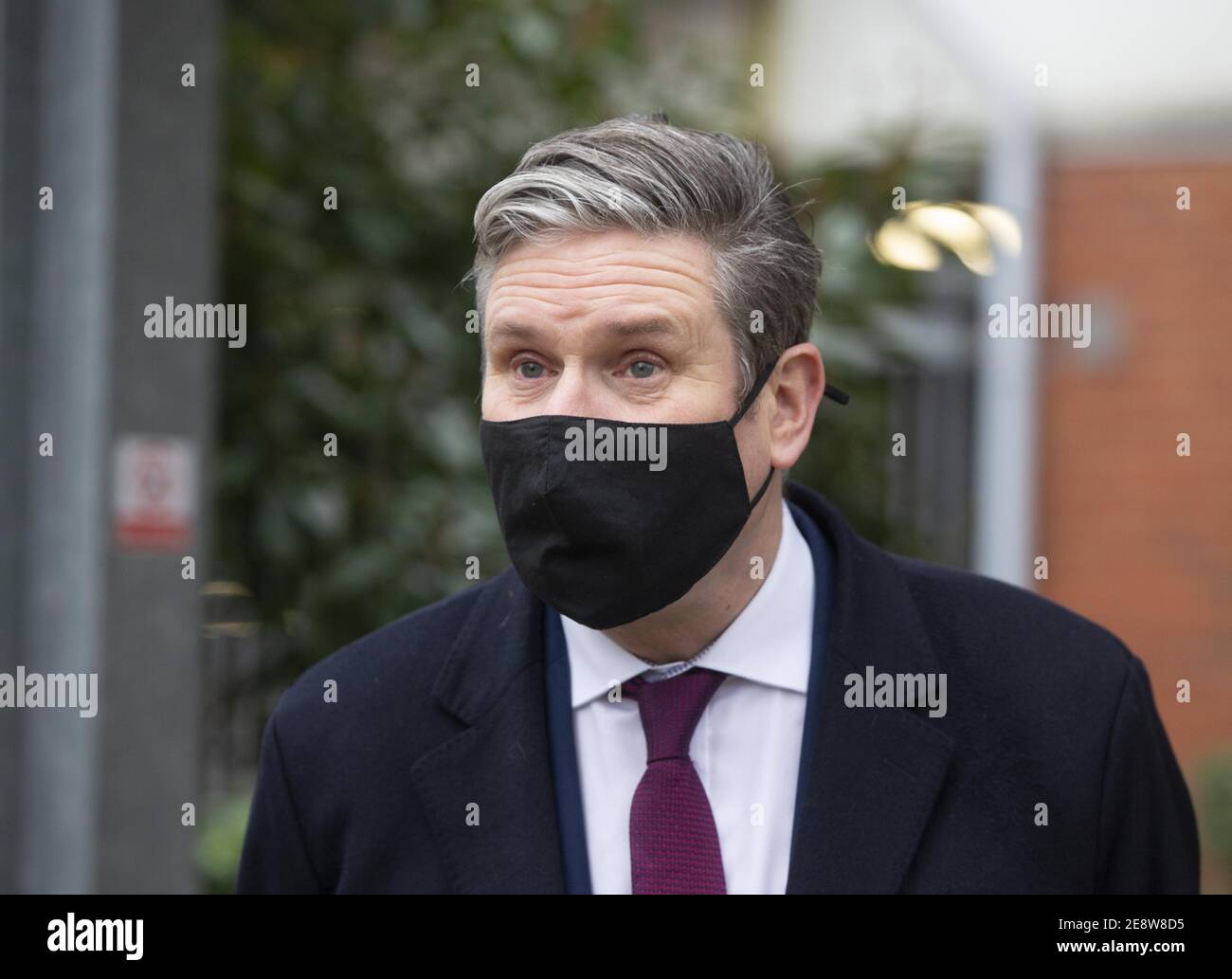 Labour leader Sir Keir Starmer meeting residents during a visit to ...