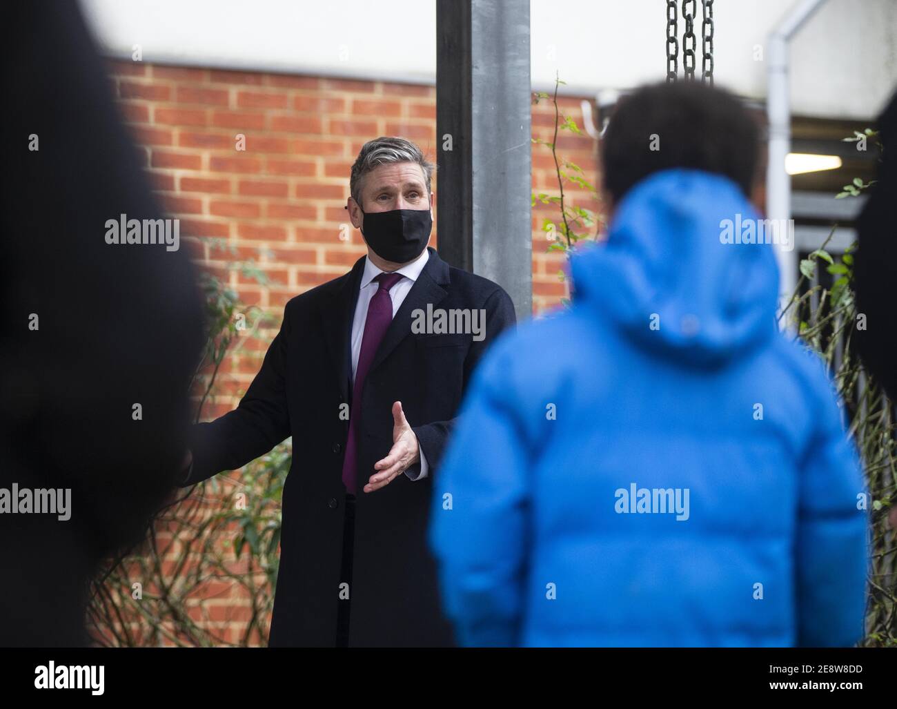 Labour leader Sir Keir Starmer meeting residents during a visit to ...