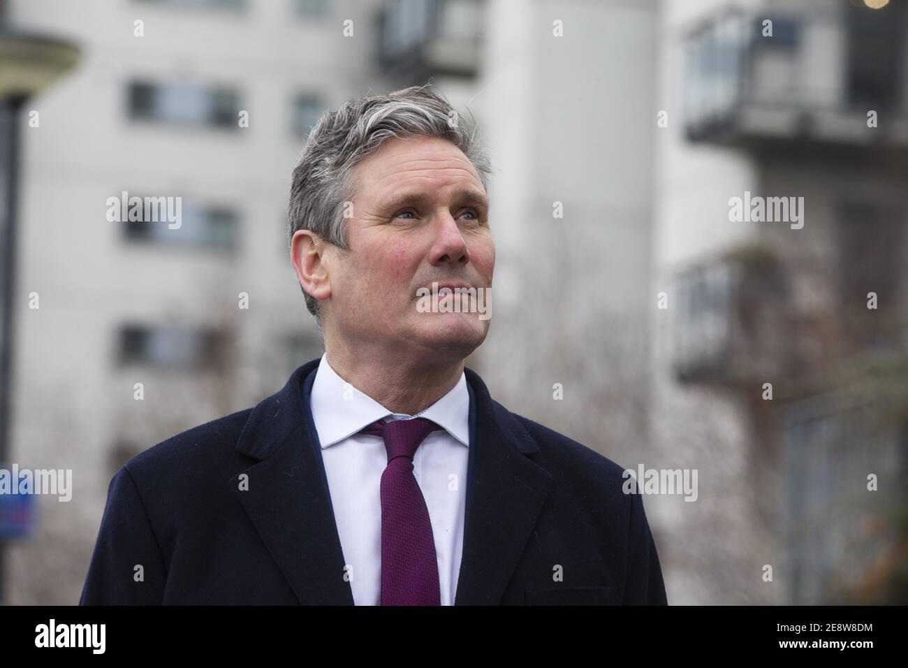 Labour leader Sir Keir Starmer during a visit to Albert House, Woolwich ...