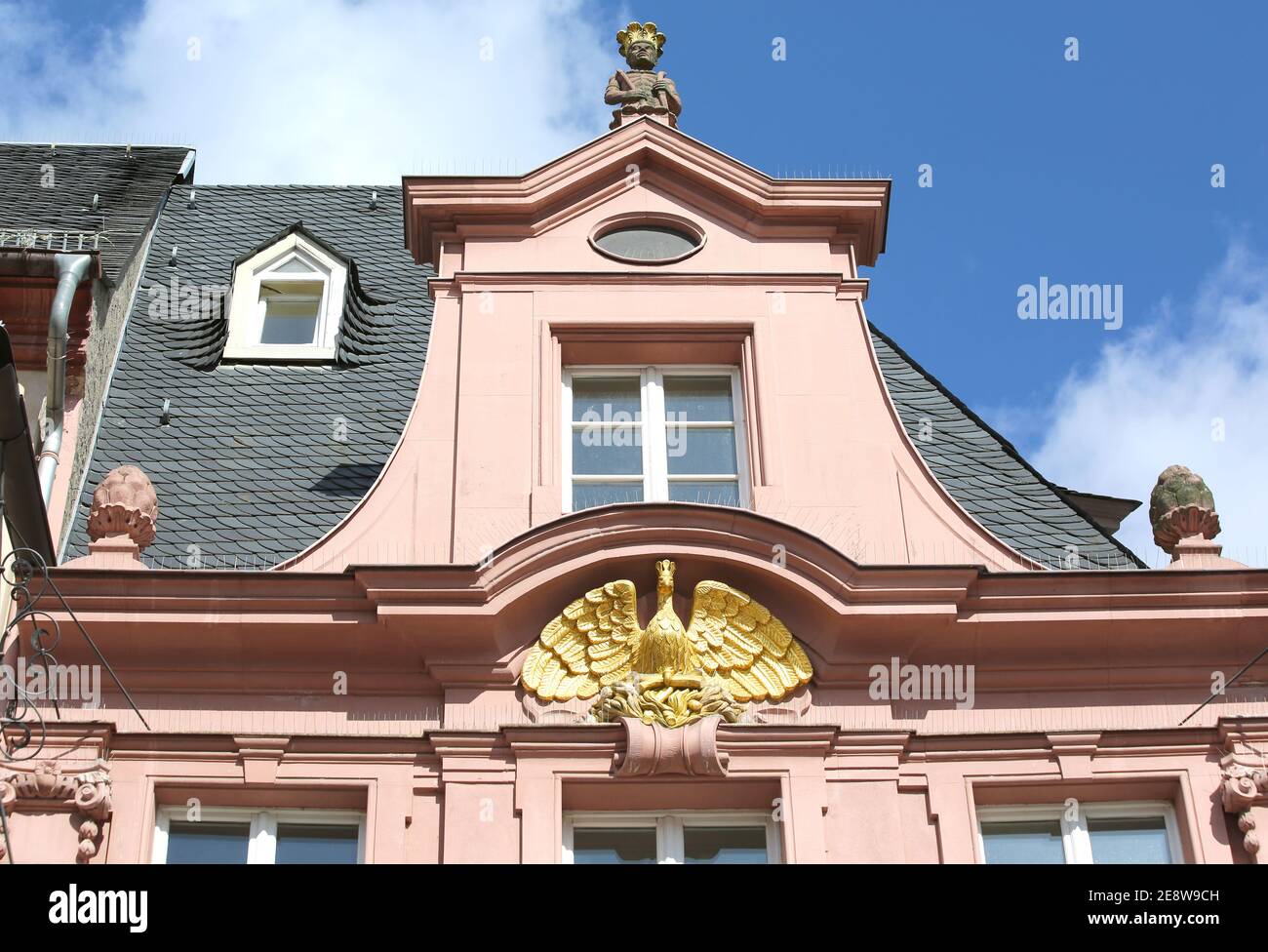 Old Historic Building with carvings and sculptures in Mainz,Germany ...