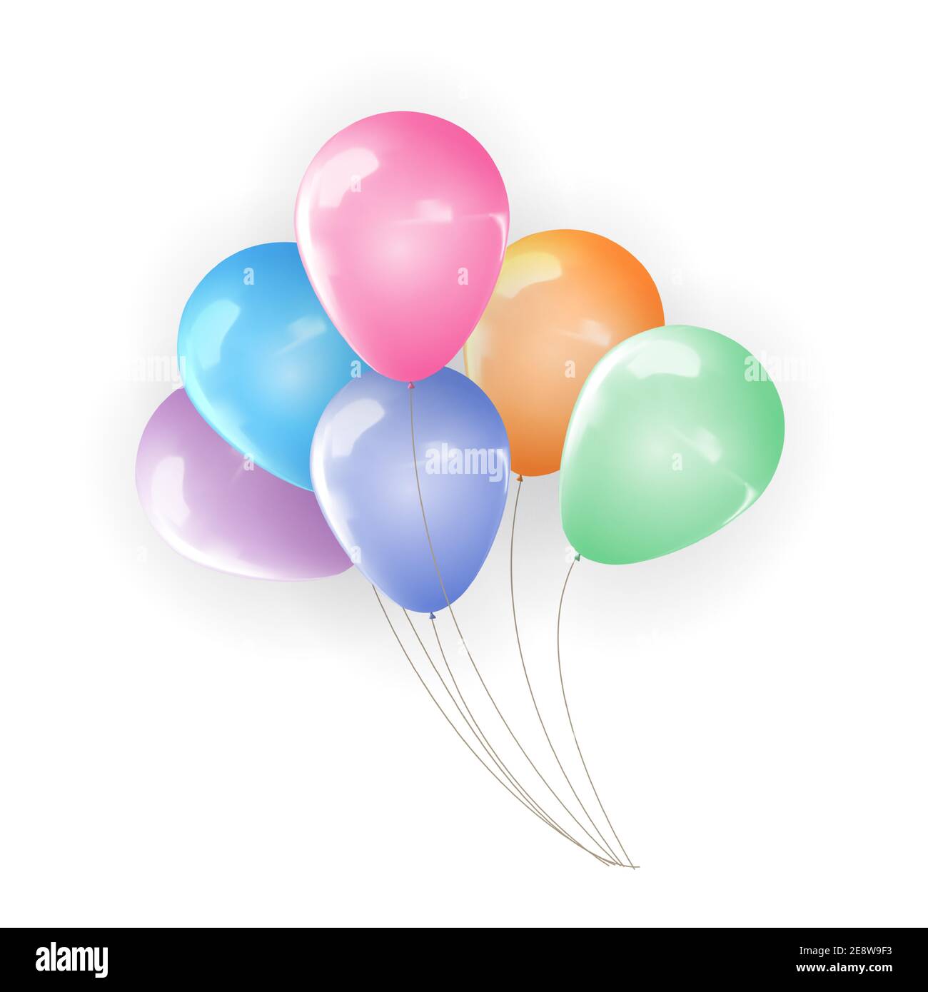Realistic 3d balloon background for party, holiday, birthday, promotion ...