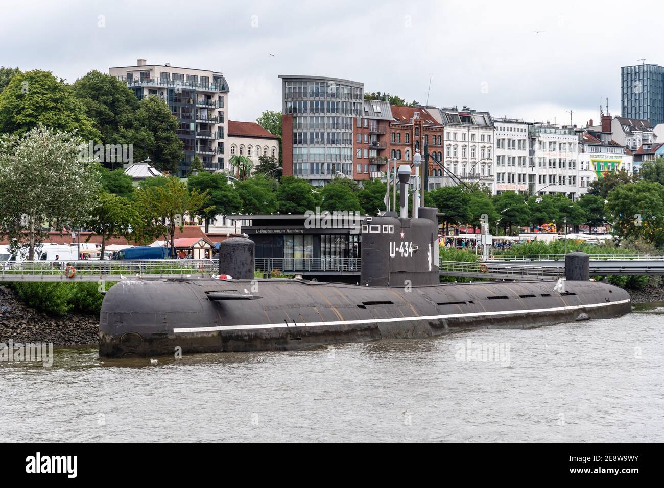 Hamburg, Germany - August 4, 2019: Soviet submarine B-515, a Tango ...