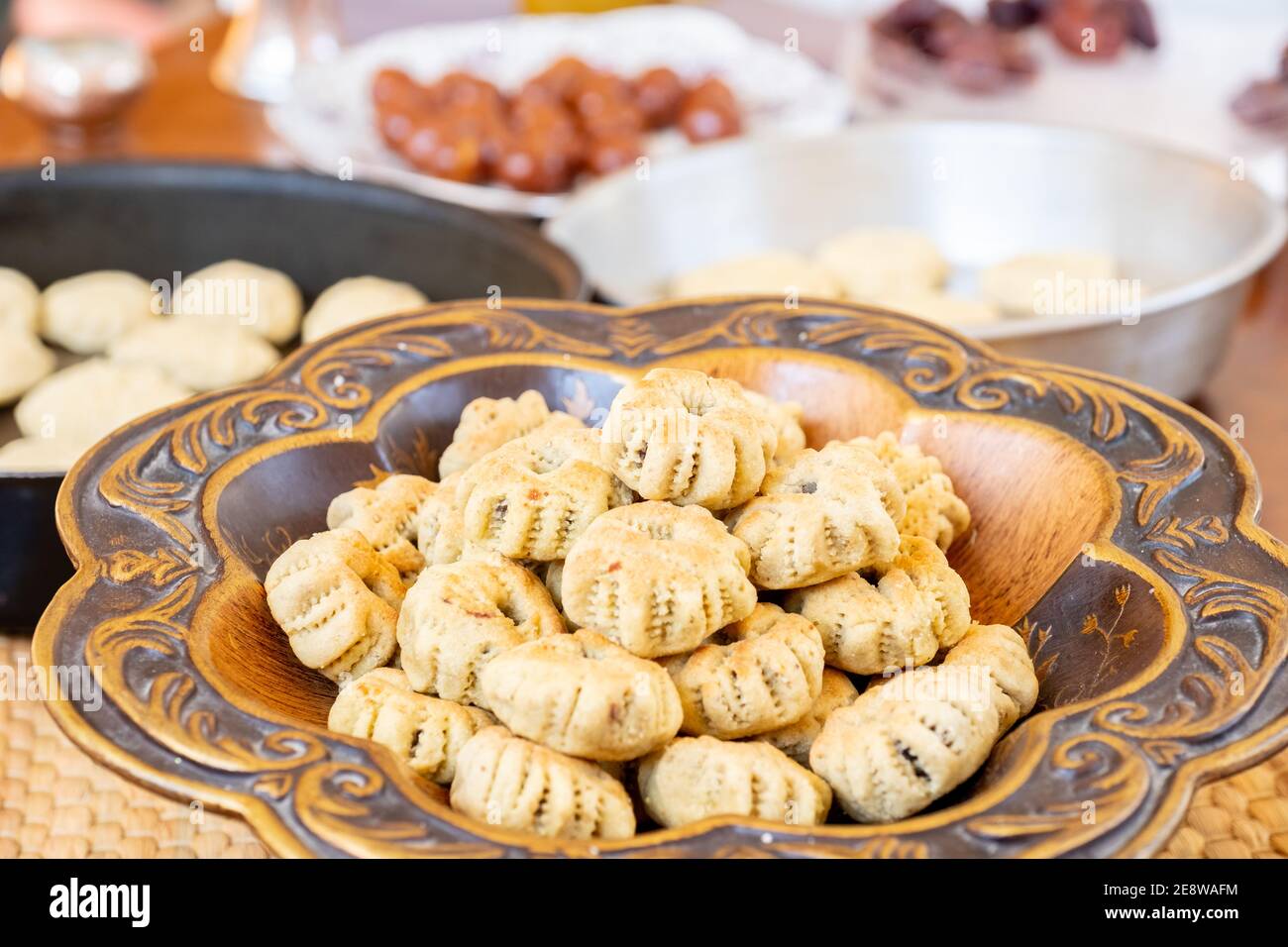 Arabian eid sweets ,mamoul ,kahk, islamic celebration Stock Photo - Alamy