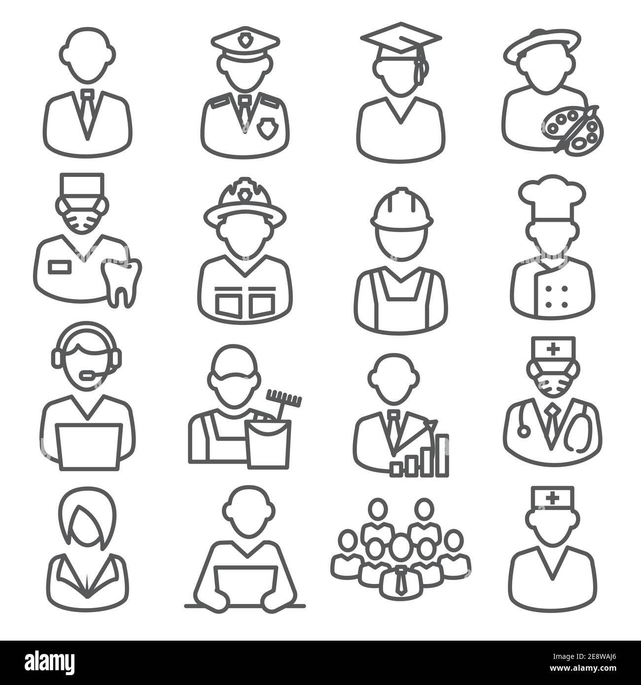 Employee worker workers staff Stock Vector Images - Alamy