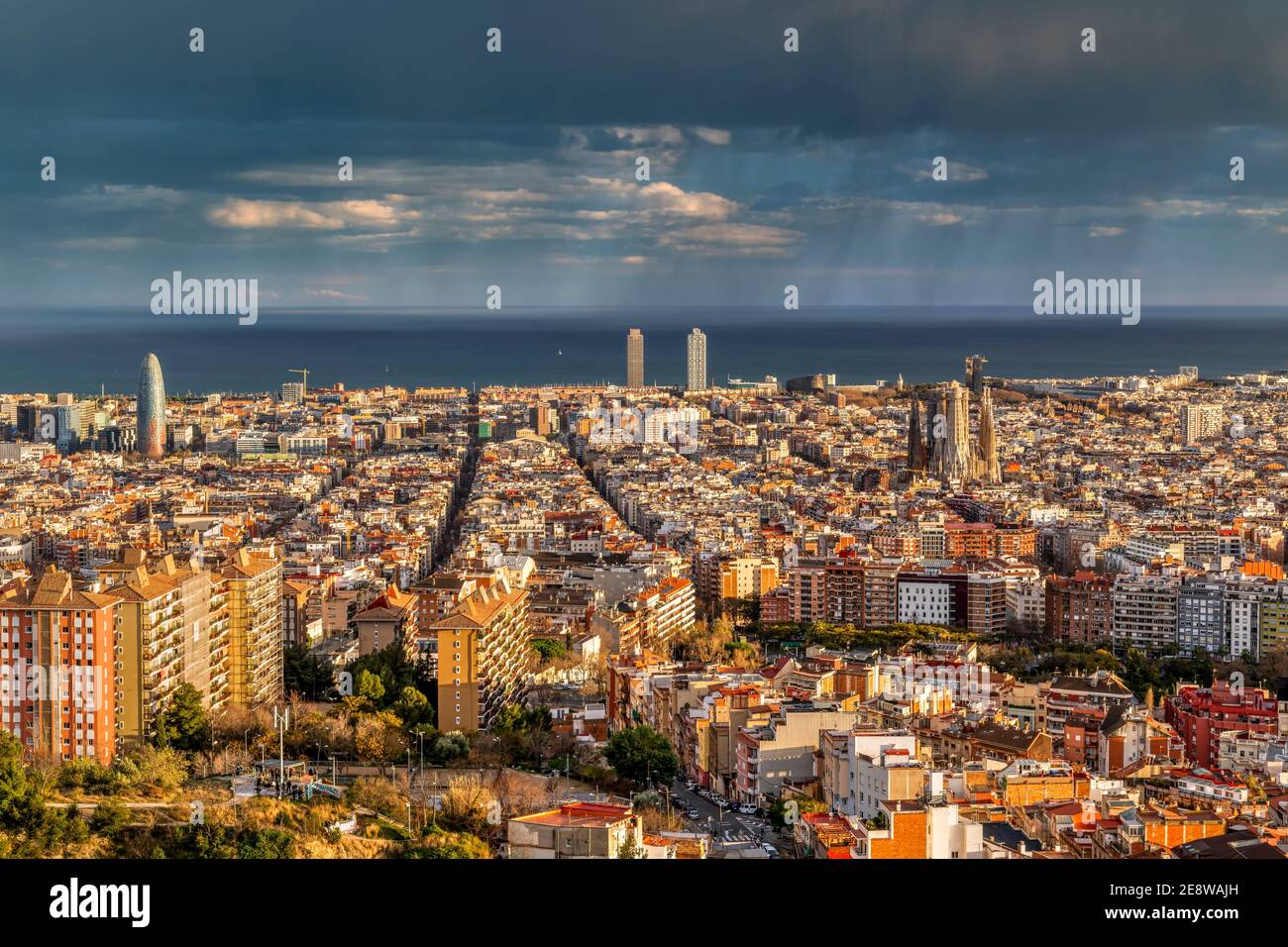 Catalonia glories building hi-res stock photography and images - Alamy
