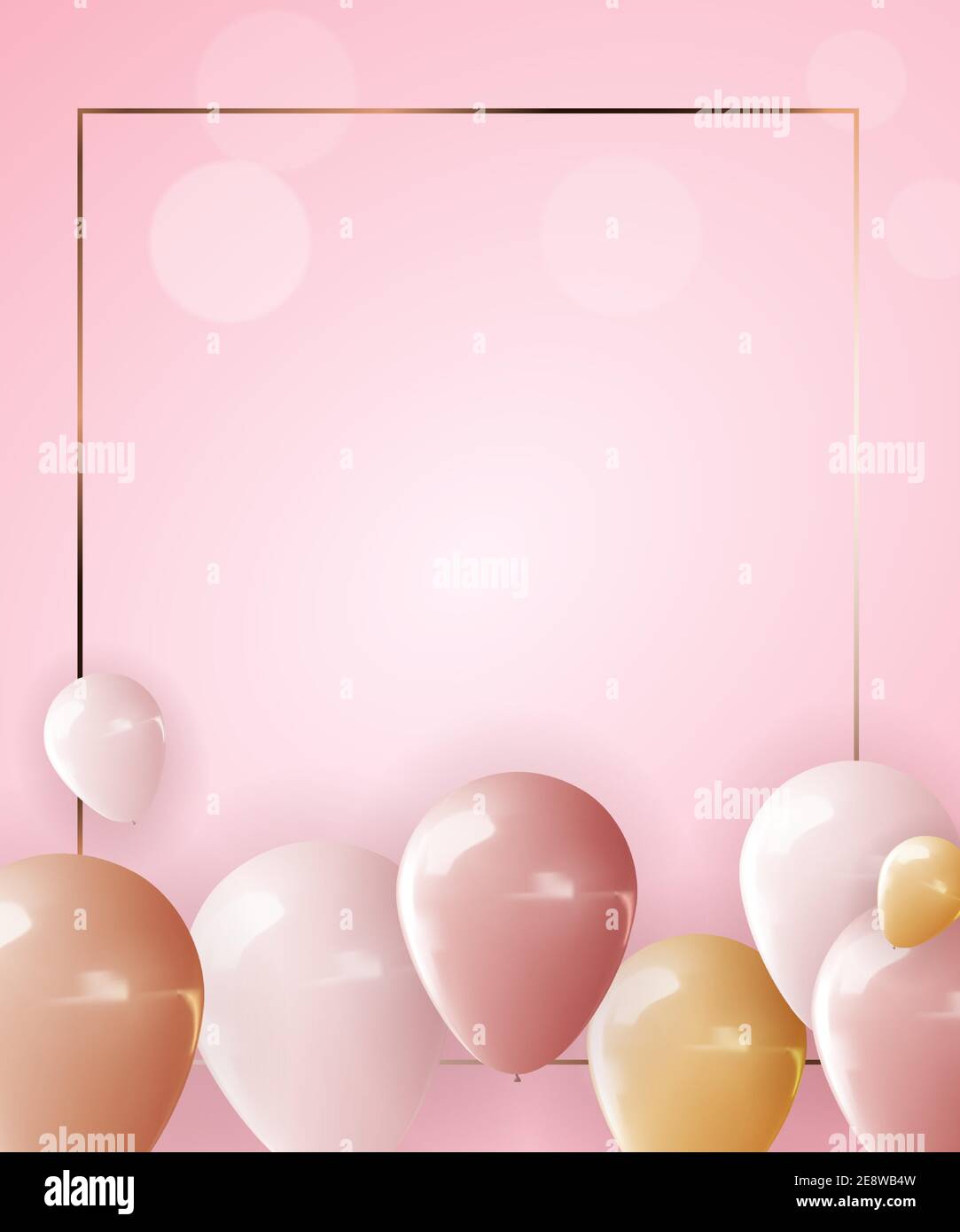 Realistic 3d balloon background for party, holiday, birthday, promotion ...