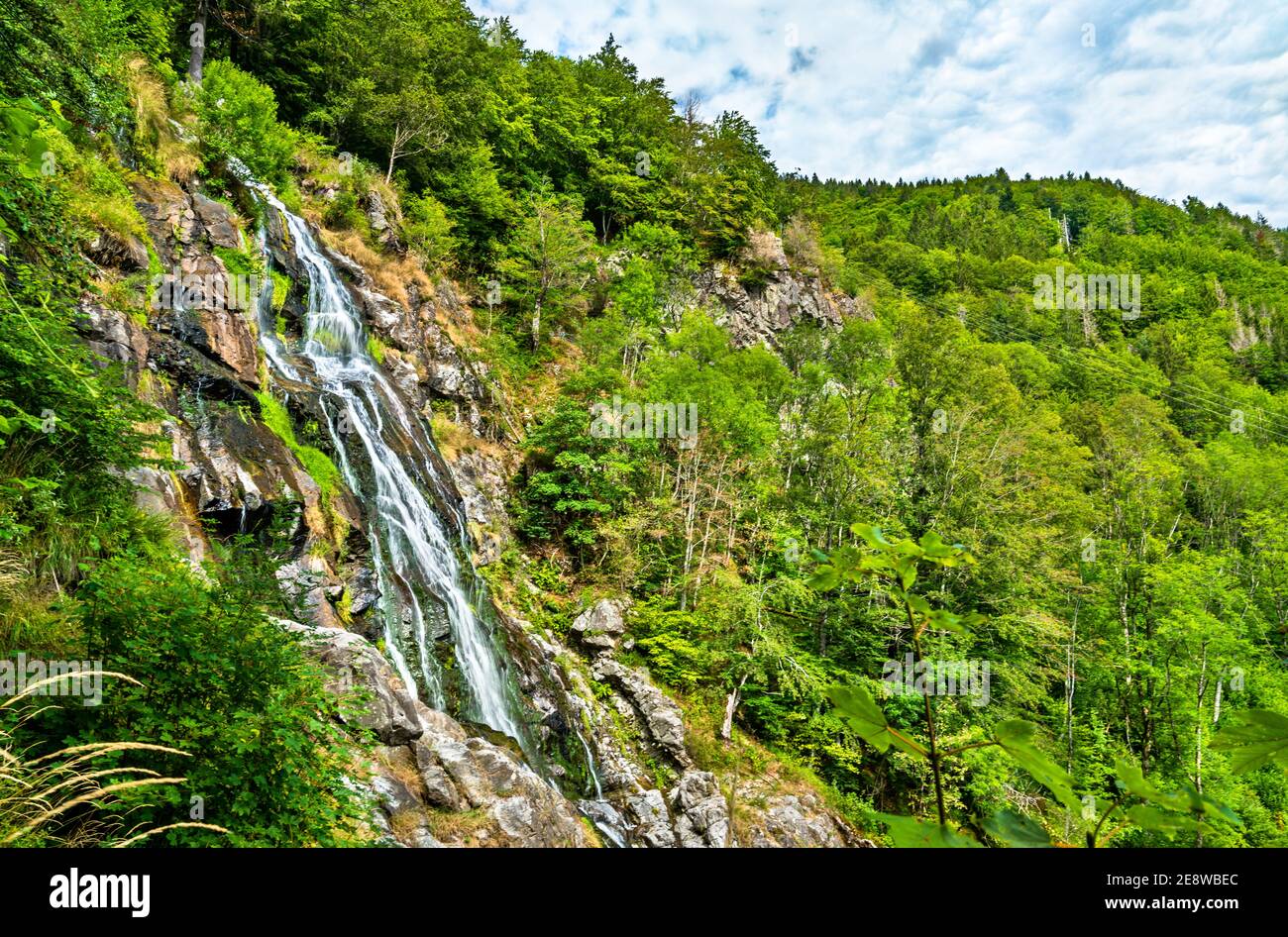 Todtnau Waterfall in the Black Forest Mountains, Germany Stock Photo ...