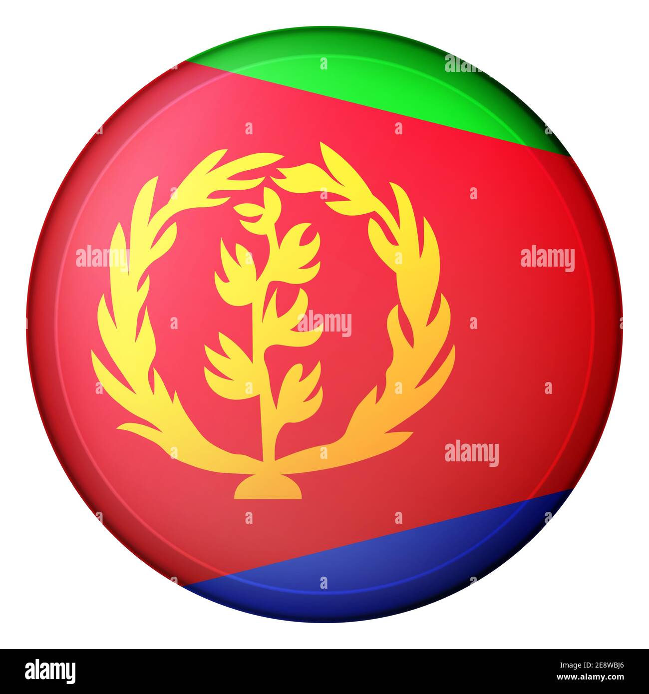 Glass Light Ball With Flag Of Eritrea Round Sphere Template Icon Eritrean National Symbol