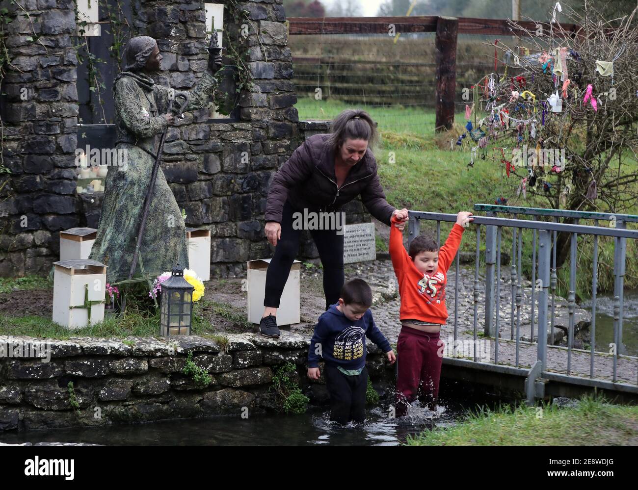 Christine Barry and her sons Sean four and two year old Oran bless ...