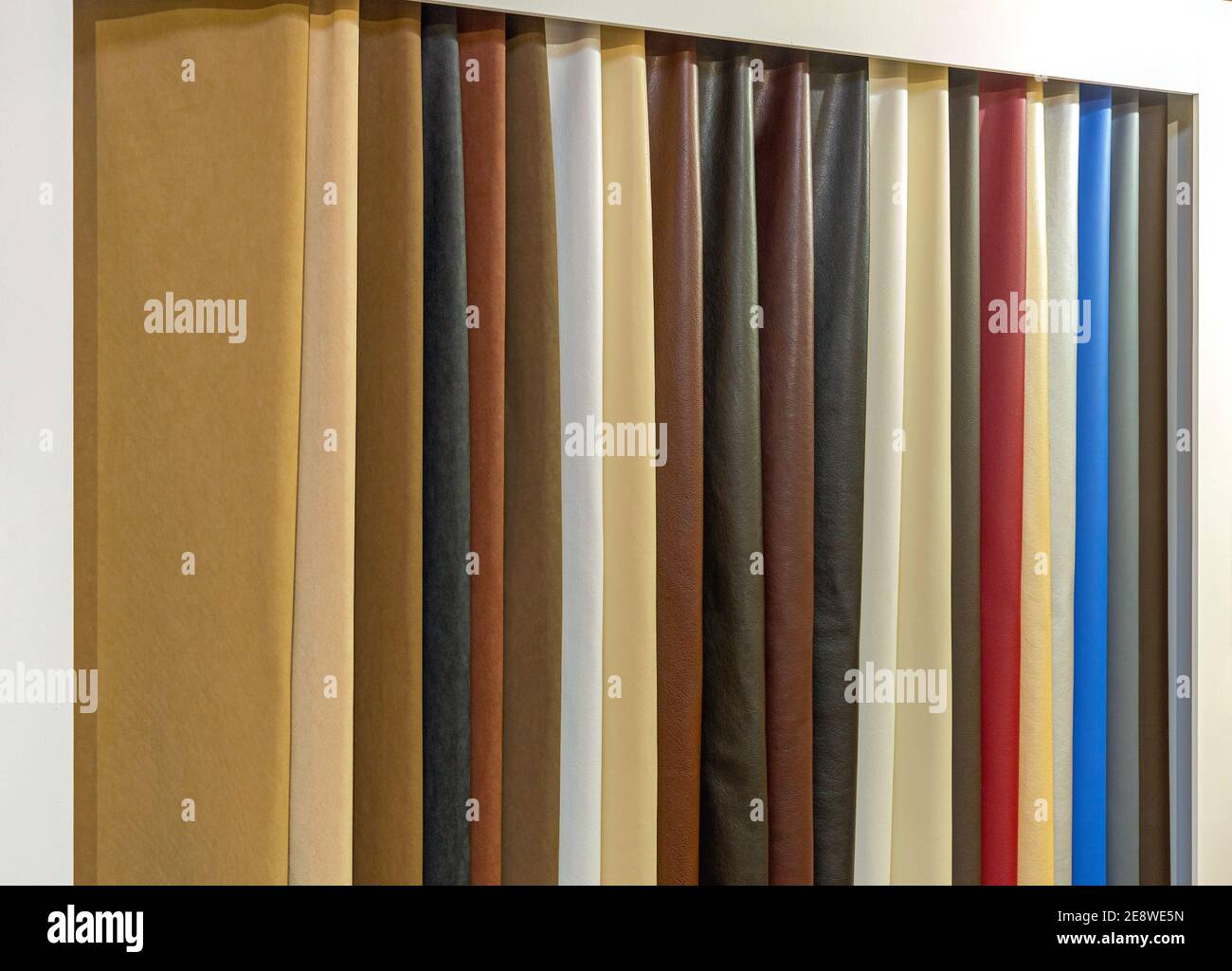 Colourful Leather Hide Material Samples For Industry Stock Photo - Alamy