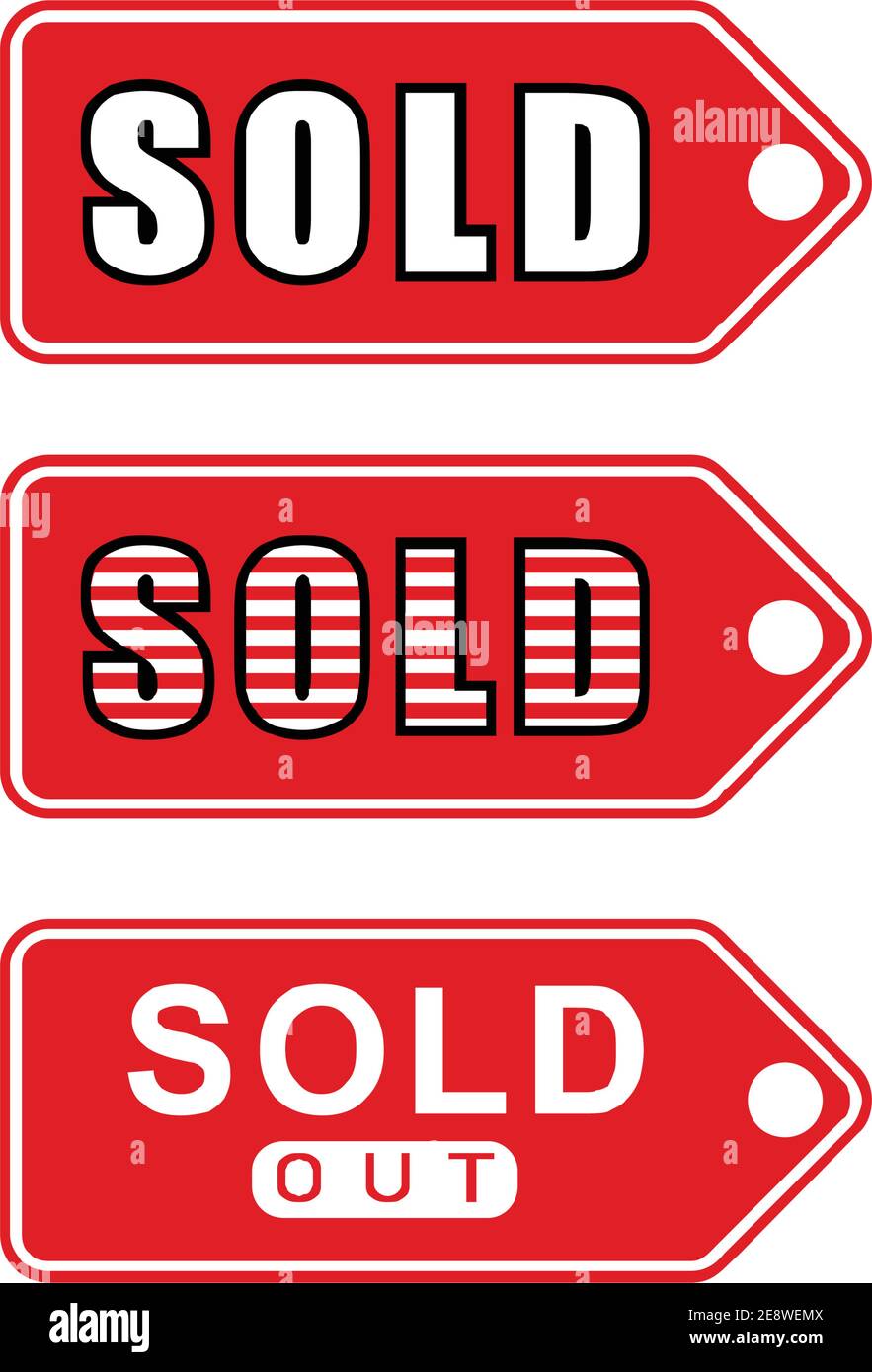 sold out icon concept logo concept graphic design Stock Vector Image ...