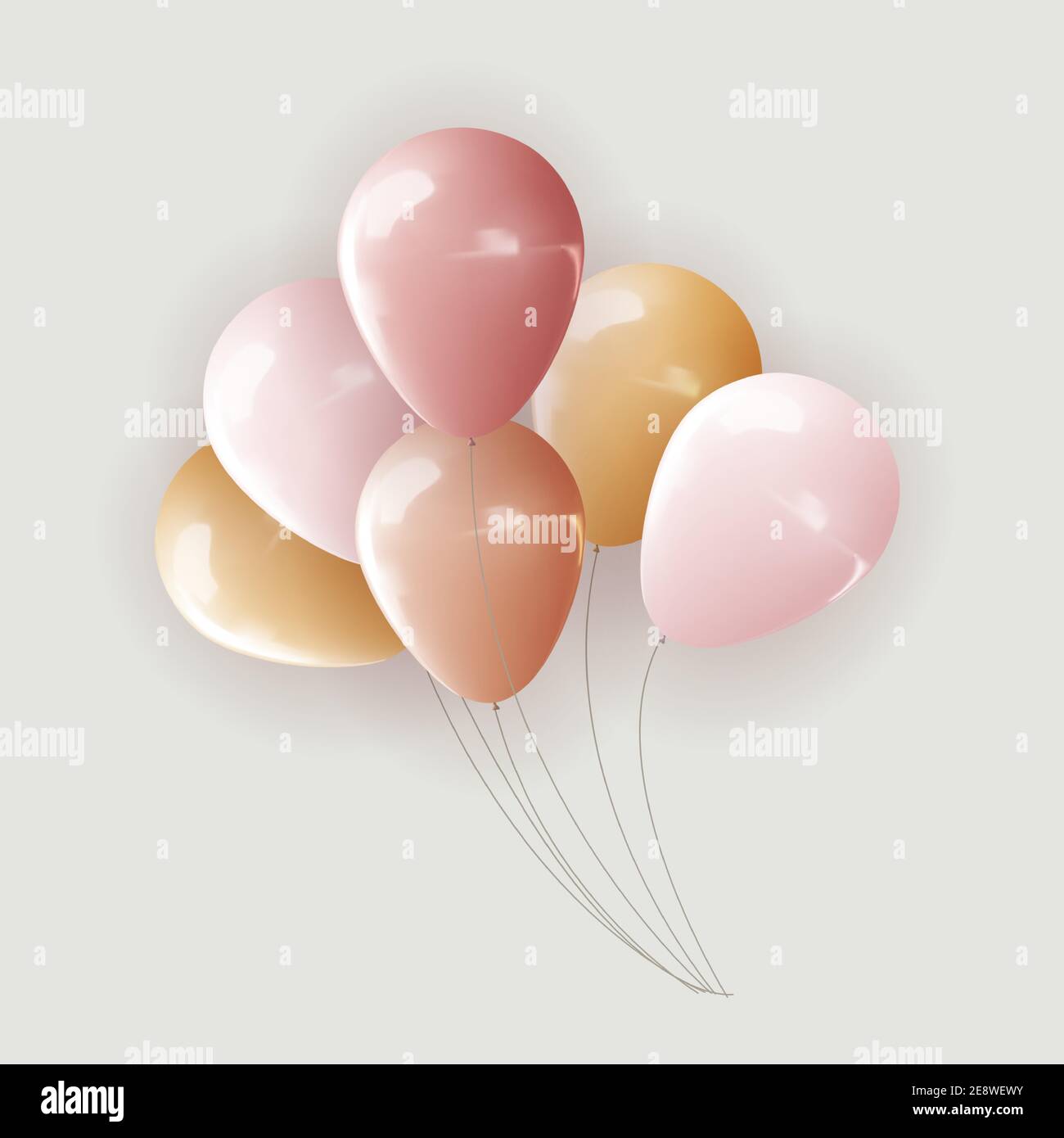 Realistic 3d balloon background for party, holiday, birthday, promotion ...