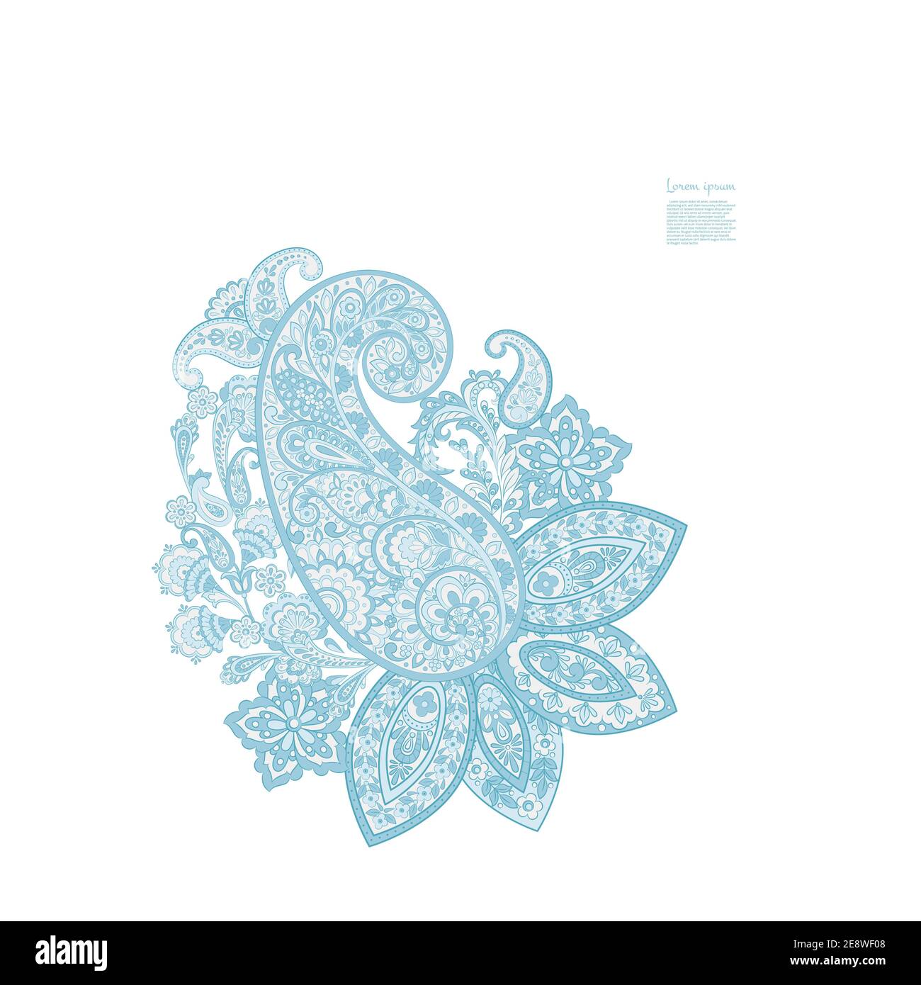 Paisley vector isolated pattern hi-res stock photography and images - Alamy