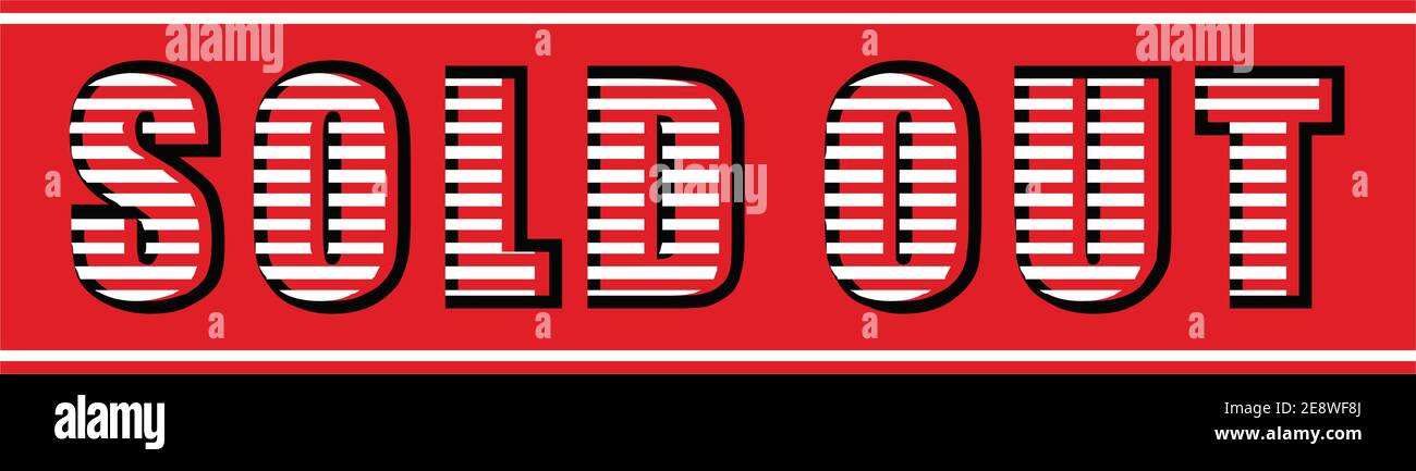 sold out vector icon concept logo graphic design Stock Vector Image ...