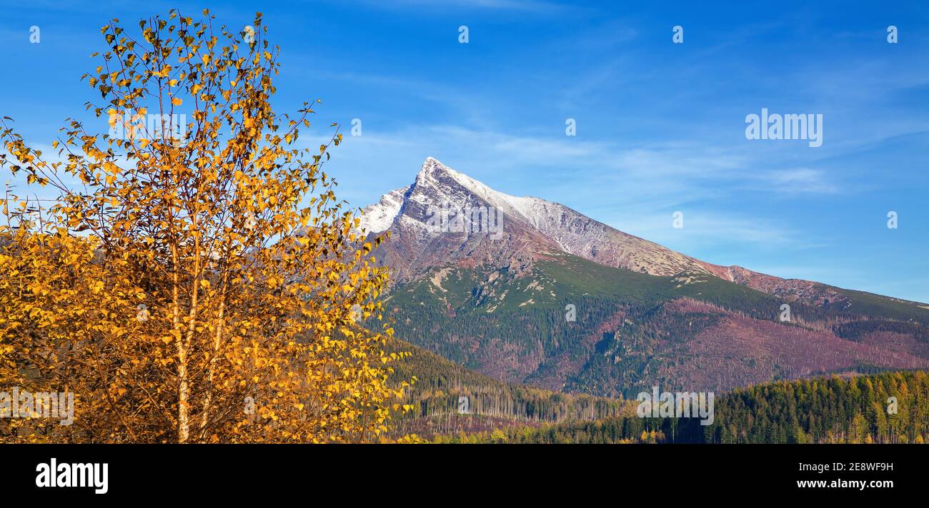 Krivan peak (2494m), symbol of Slovakia in High Tatras mountains ...