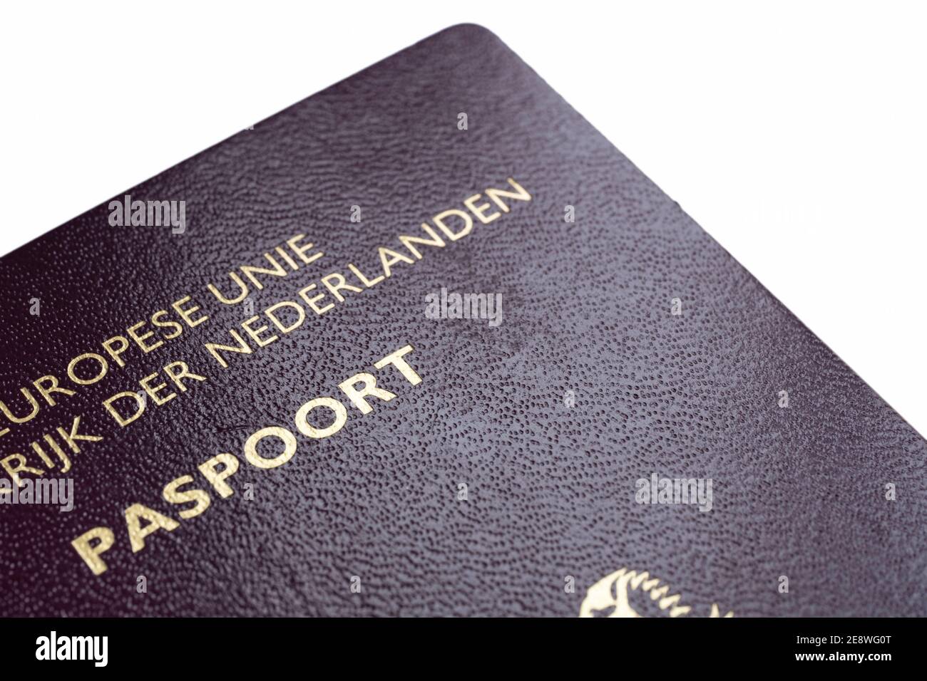 Dutch Passport closeup, isolated on white background Stock Photo - Alamy