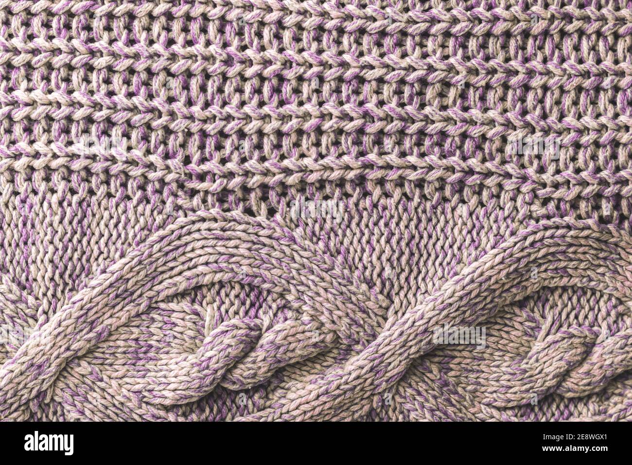 Purple texture background of knitted fabric sweaters, cozy home pattern ...